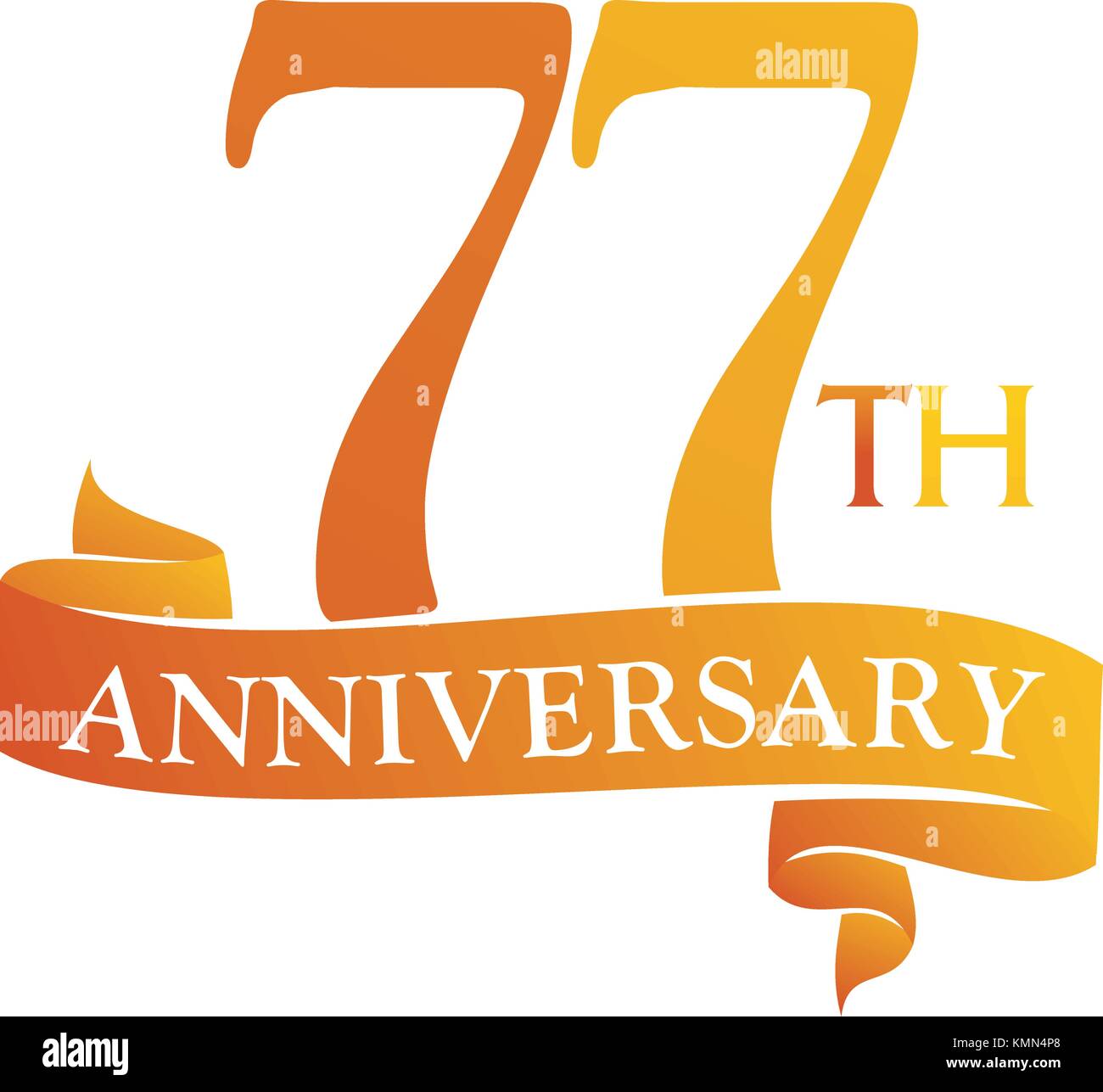 77 years birthday logo hi-res stock photography and images - Alamy