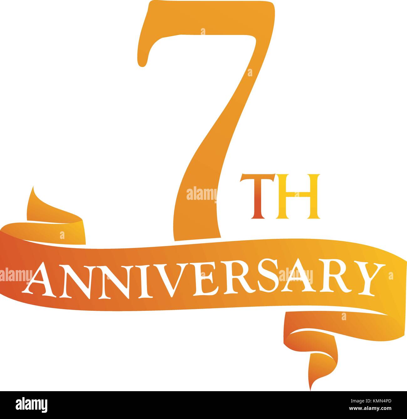 7 Year Ribbon Anniversary Stock Vector Image & Art - Alamy