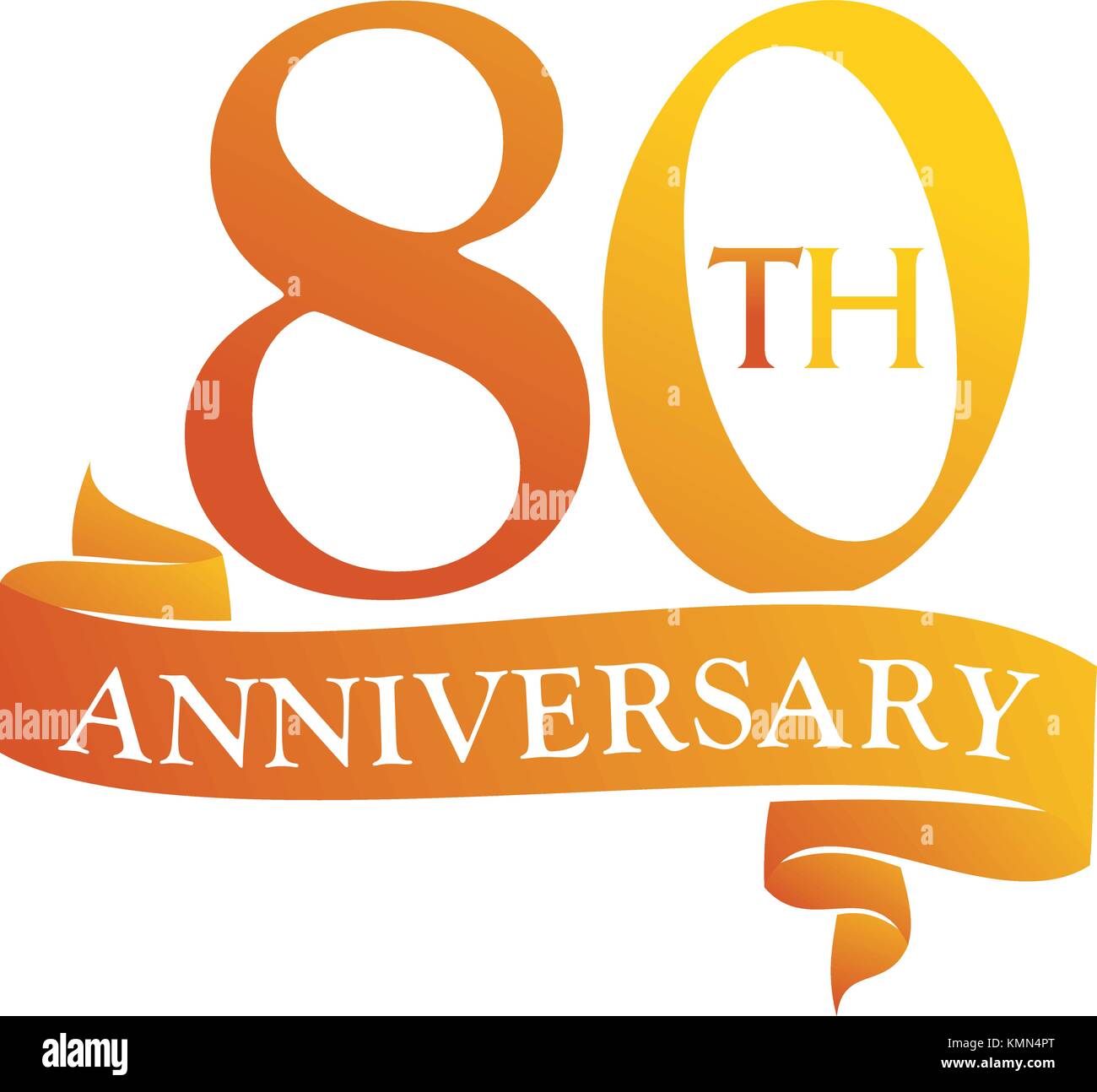 80 Year Ribbon Anniversary Stock Vector Image & Art - Alamy