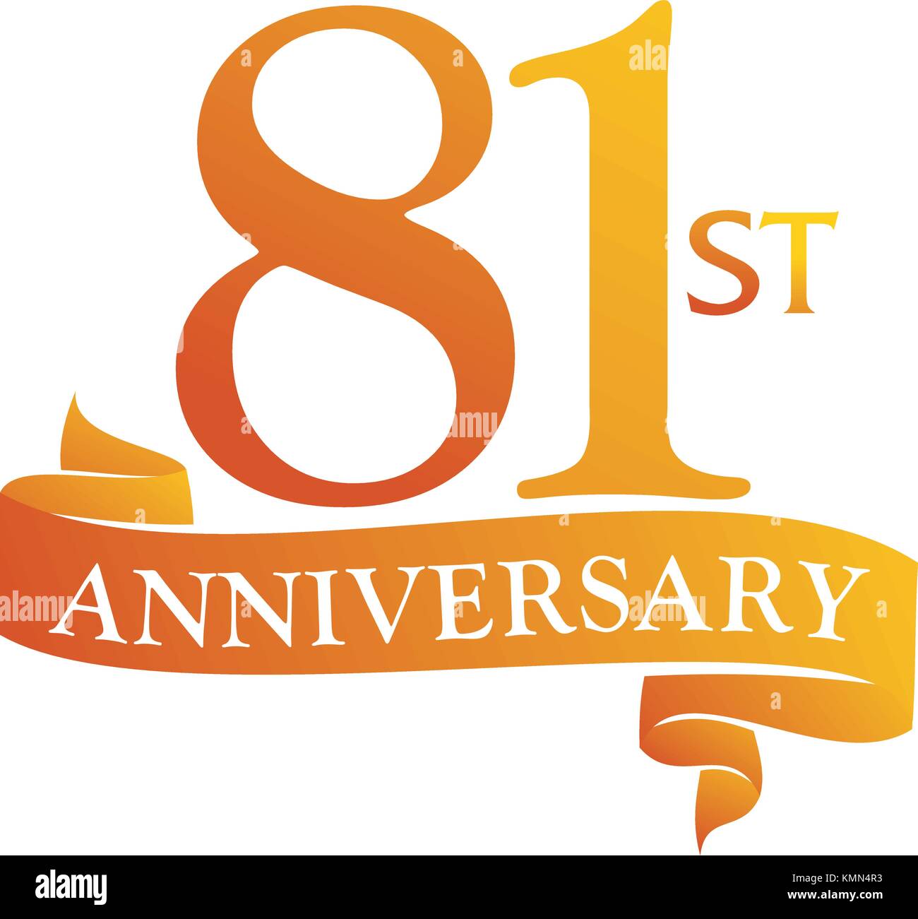 81 Year Ribbon Anniversary Stock Vector Image & Art - Alamy