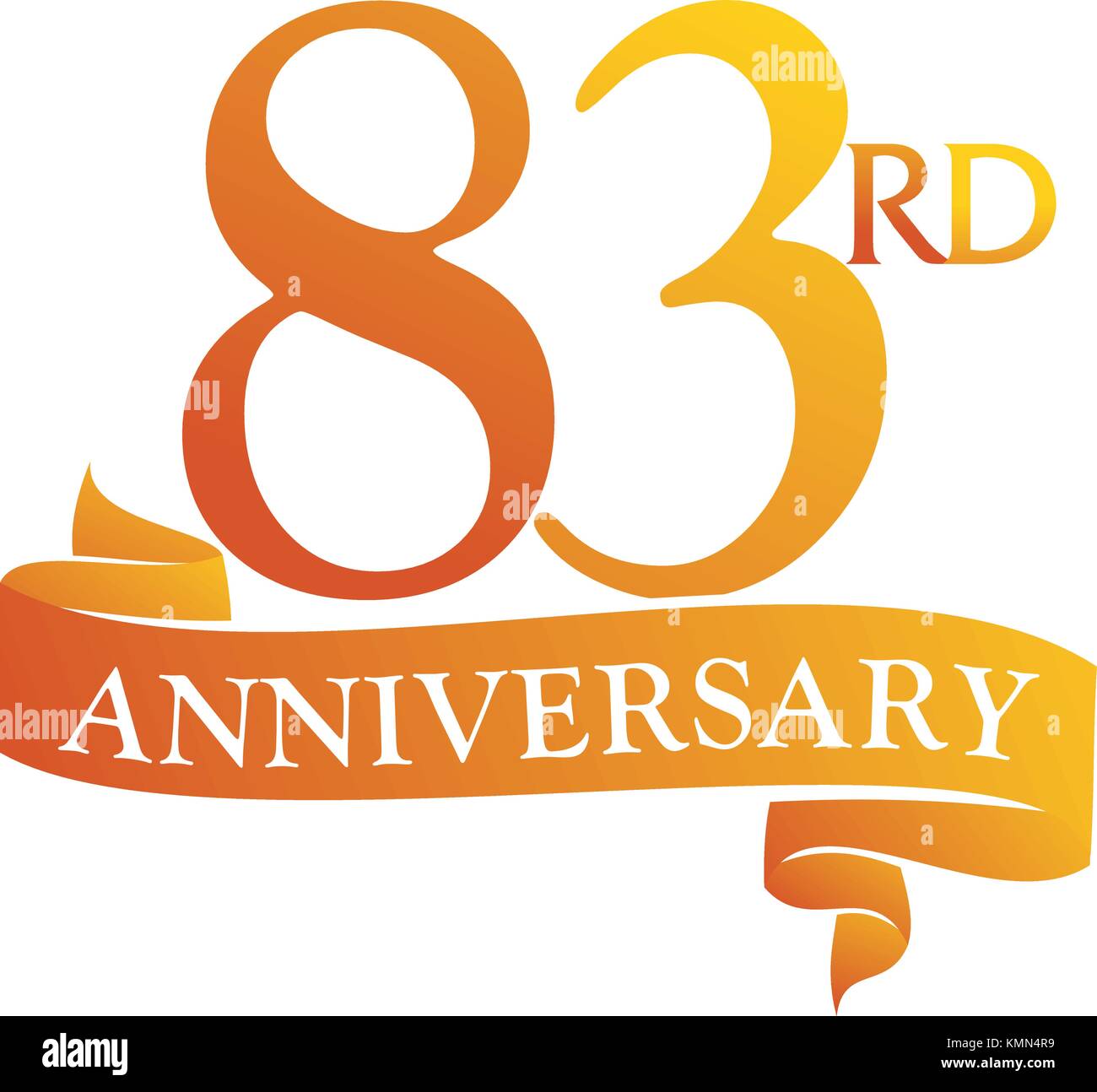 83 Year Ribbon Anniversary Stock Vector Image & Art - Alamy