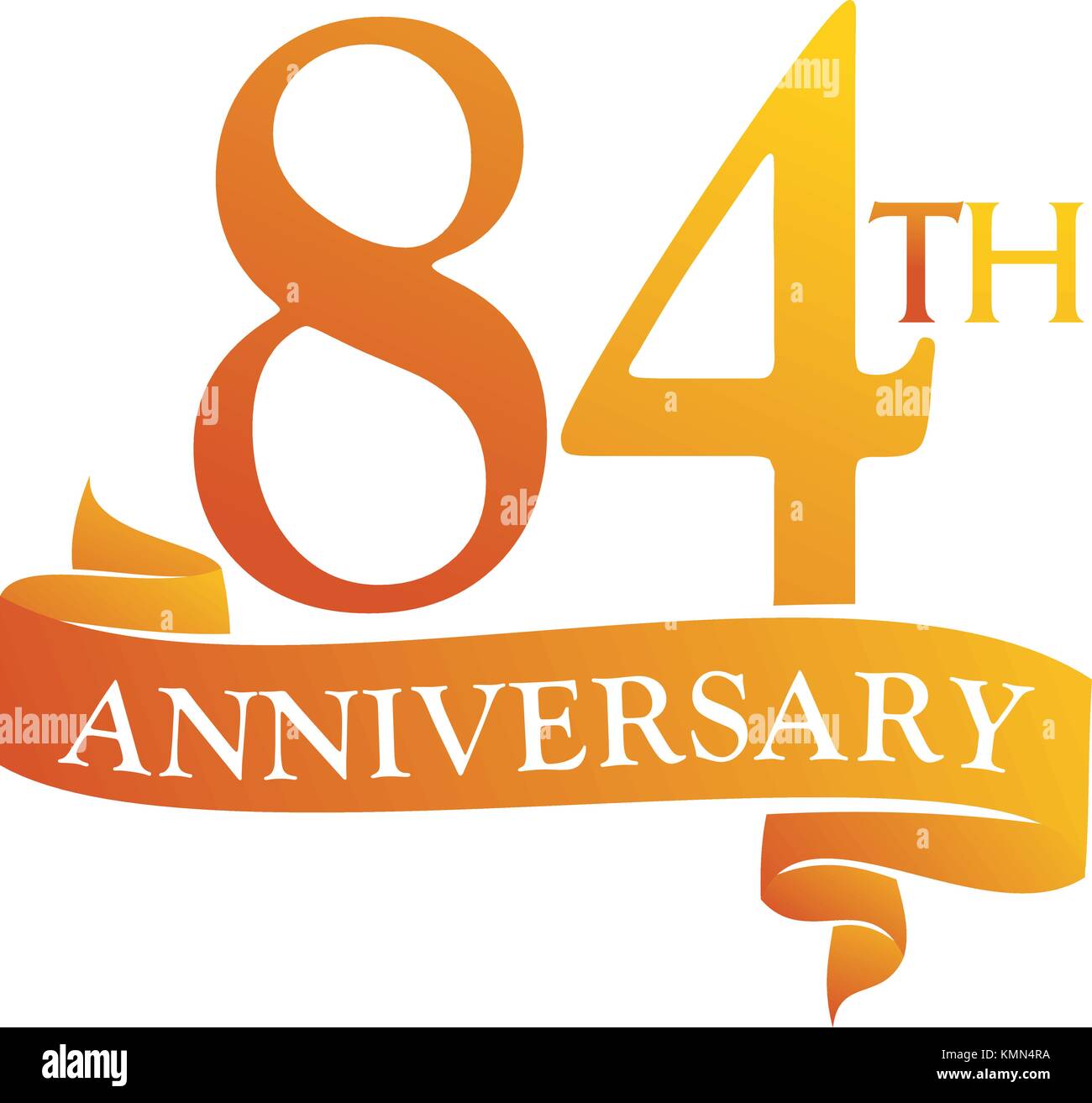 84 Year Ribbon Anniversary Stock Vector Image & Art - Alamy