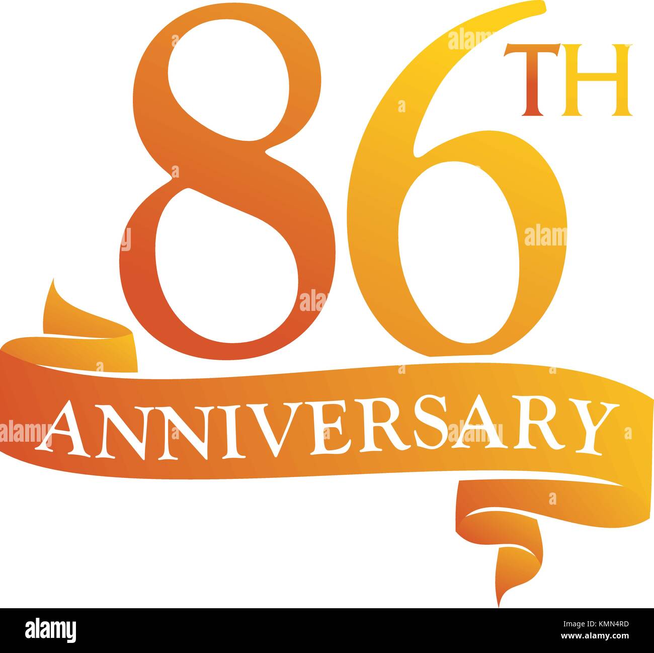 86 Year Ribbon Anniversary Stock Vector Image & Art - Alamy