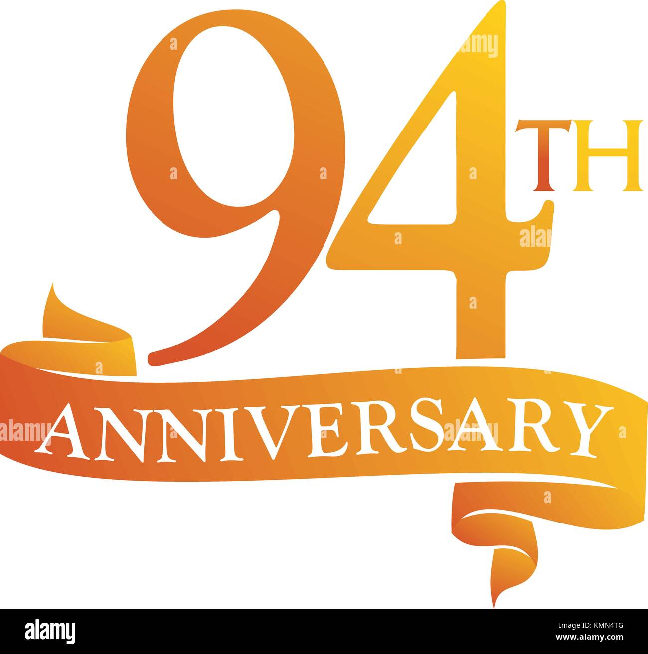 94 Year Ribbon Anniversary Stock Vector Image & Art - Alamy
