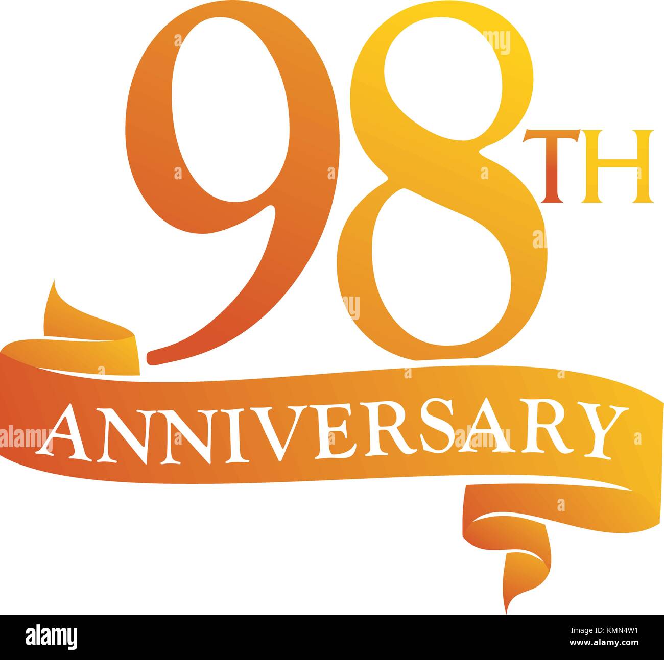 Happy birthday years 98 anniversary of the birthday hi-res stock ...