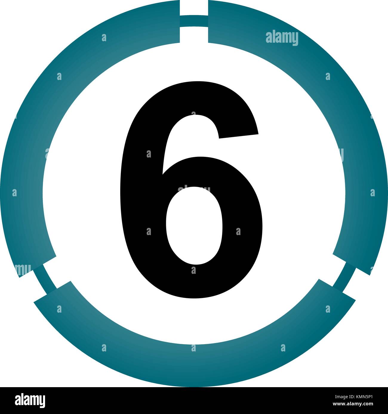 Modern Number 6 Stock Vector Image & Art - Alamy