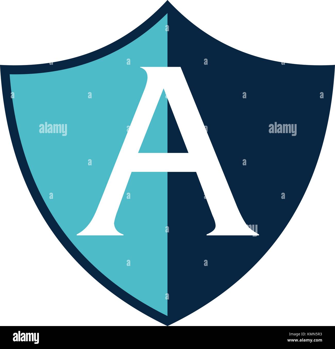 Modern Shield Letter A Stock Vector Image & Art - Alamy