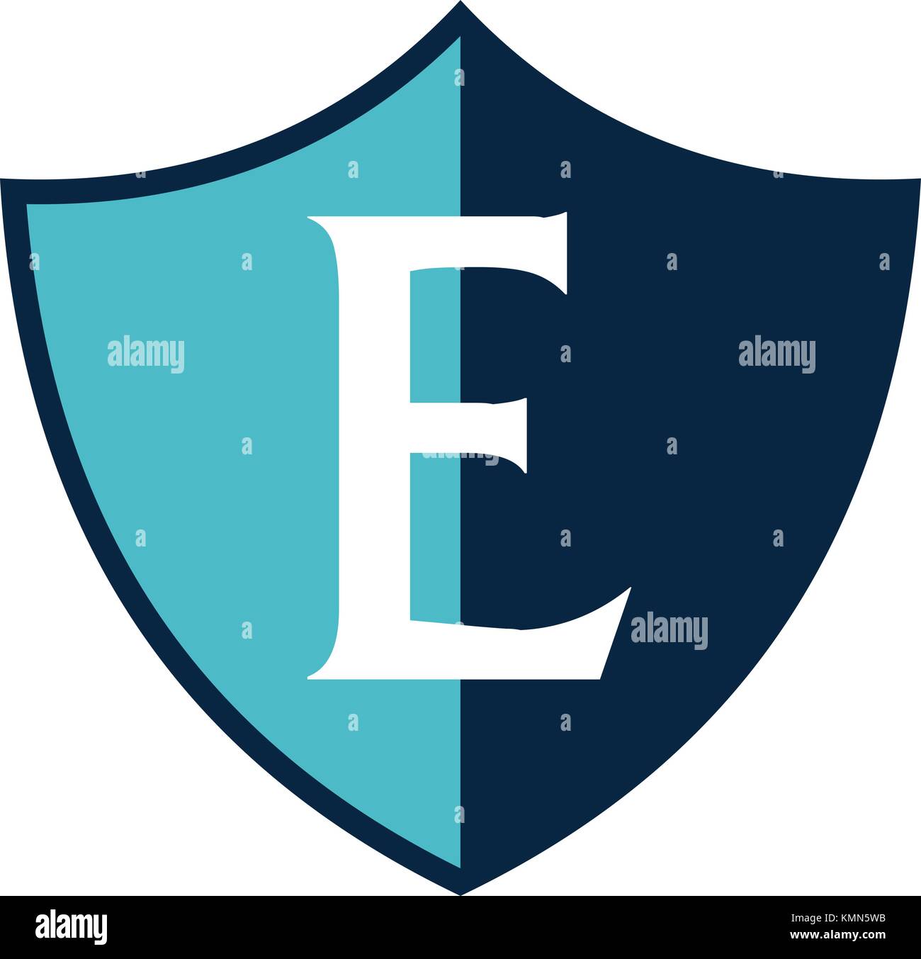 Modern Shield Letter E Stock Vector Image & Art - Alamy