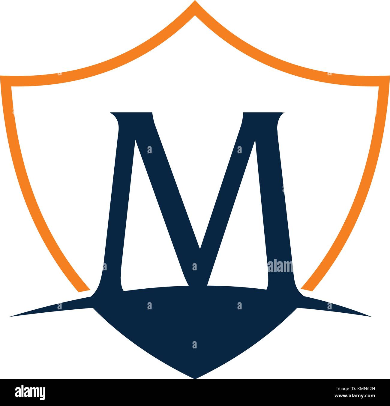 Modern Shield Letter M Stock Vector Image & Art - Alamy