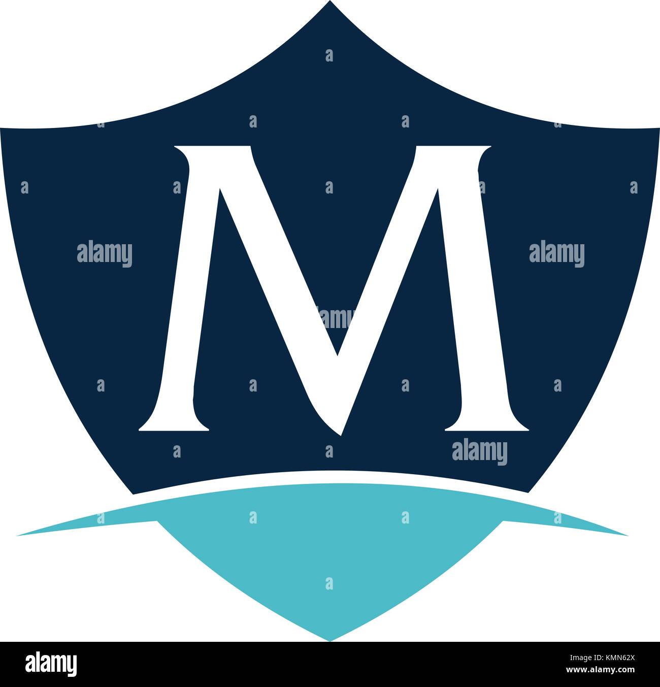 Modern Shield Letter M Stock Vector Image & Art - Alamy
