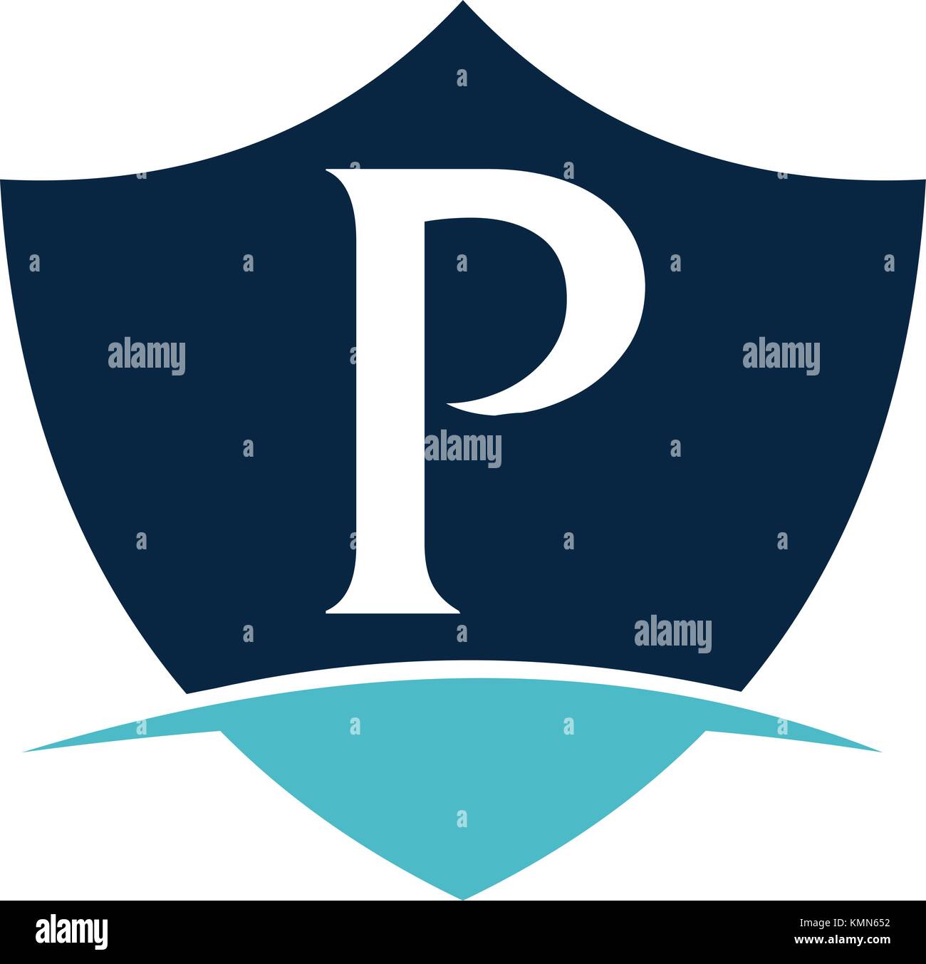 Modern Shield Letter P Stock Vector Image & Art - Alamy