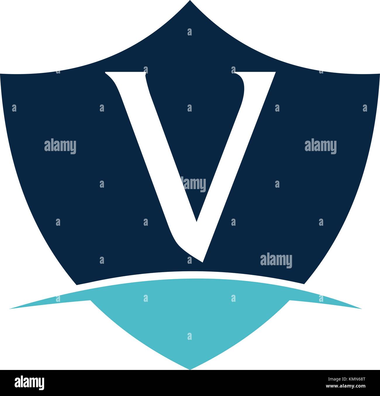 Modern Shield Letter V Stock Vector Image & Art - Alamy