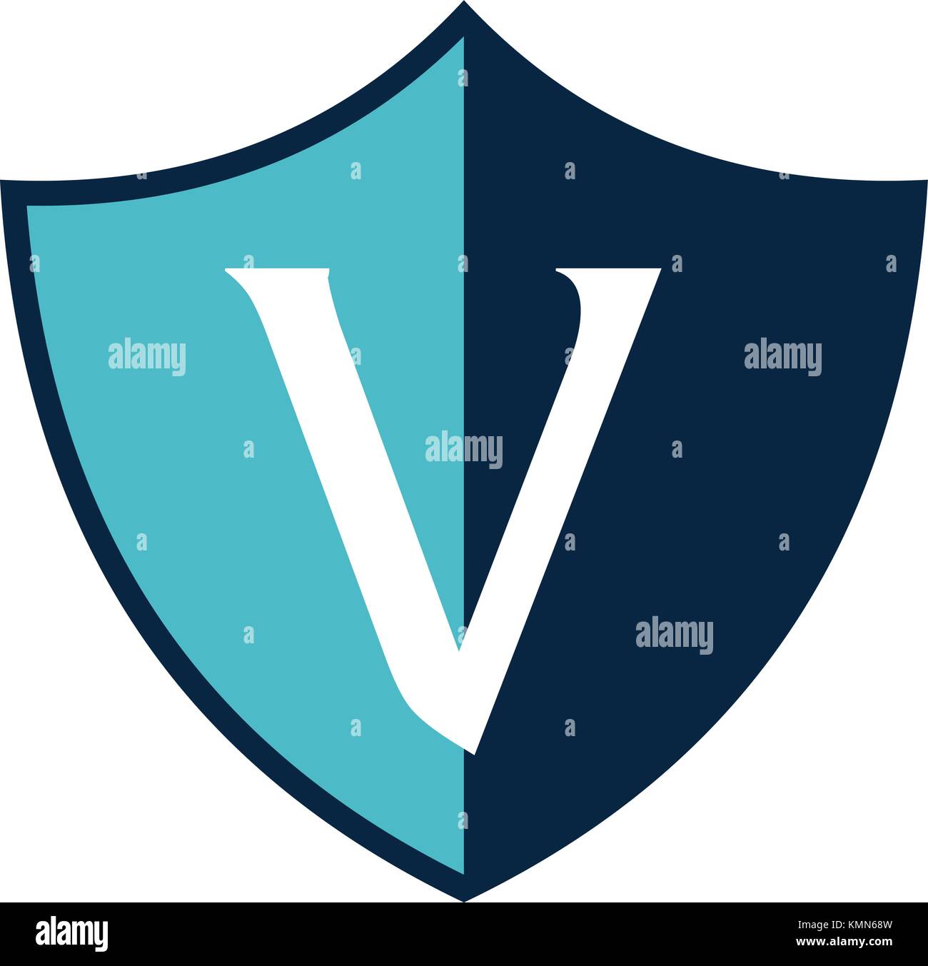 Modern Shield Letter V Stock Vector Image & Art - Alamy