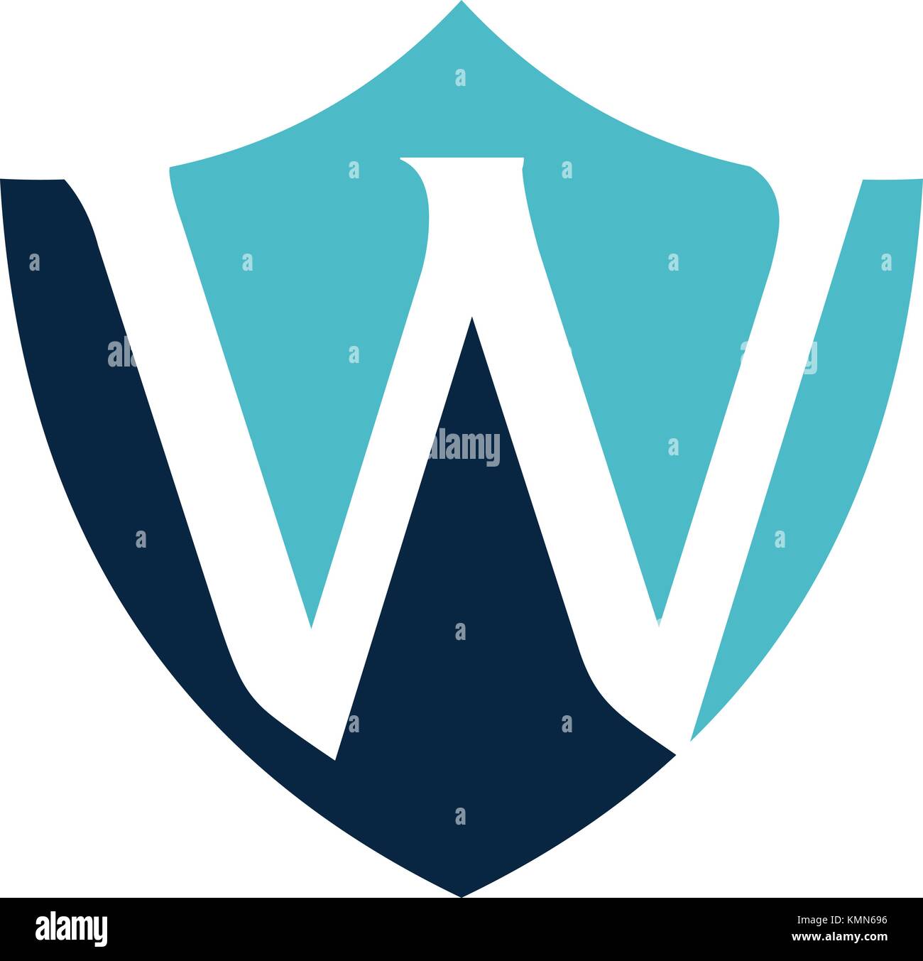 Shield letter w hi-res stock photography and images - Alamy