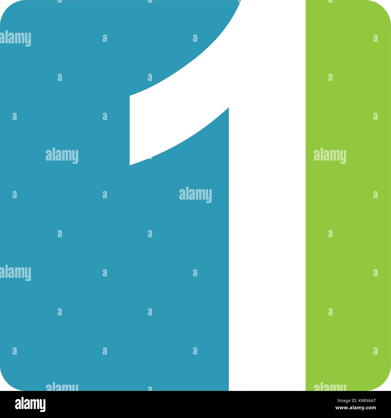 Modern Logo Number 1 Stock Vector Image & Art - Alamy