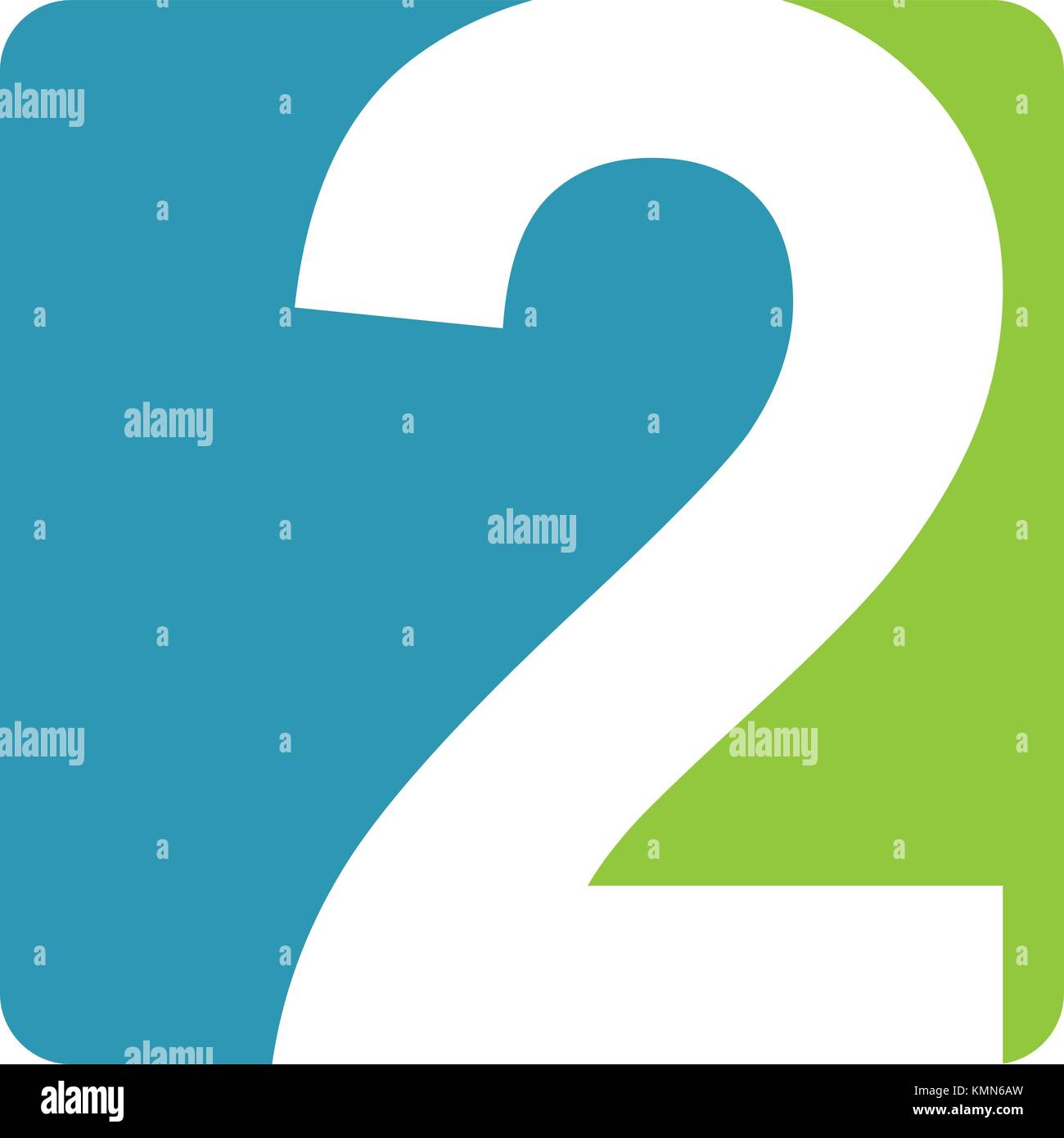 Modern Logo Number 2 Stock Vector Image & Art - Alamy