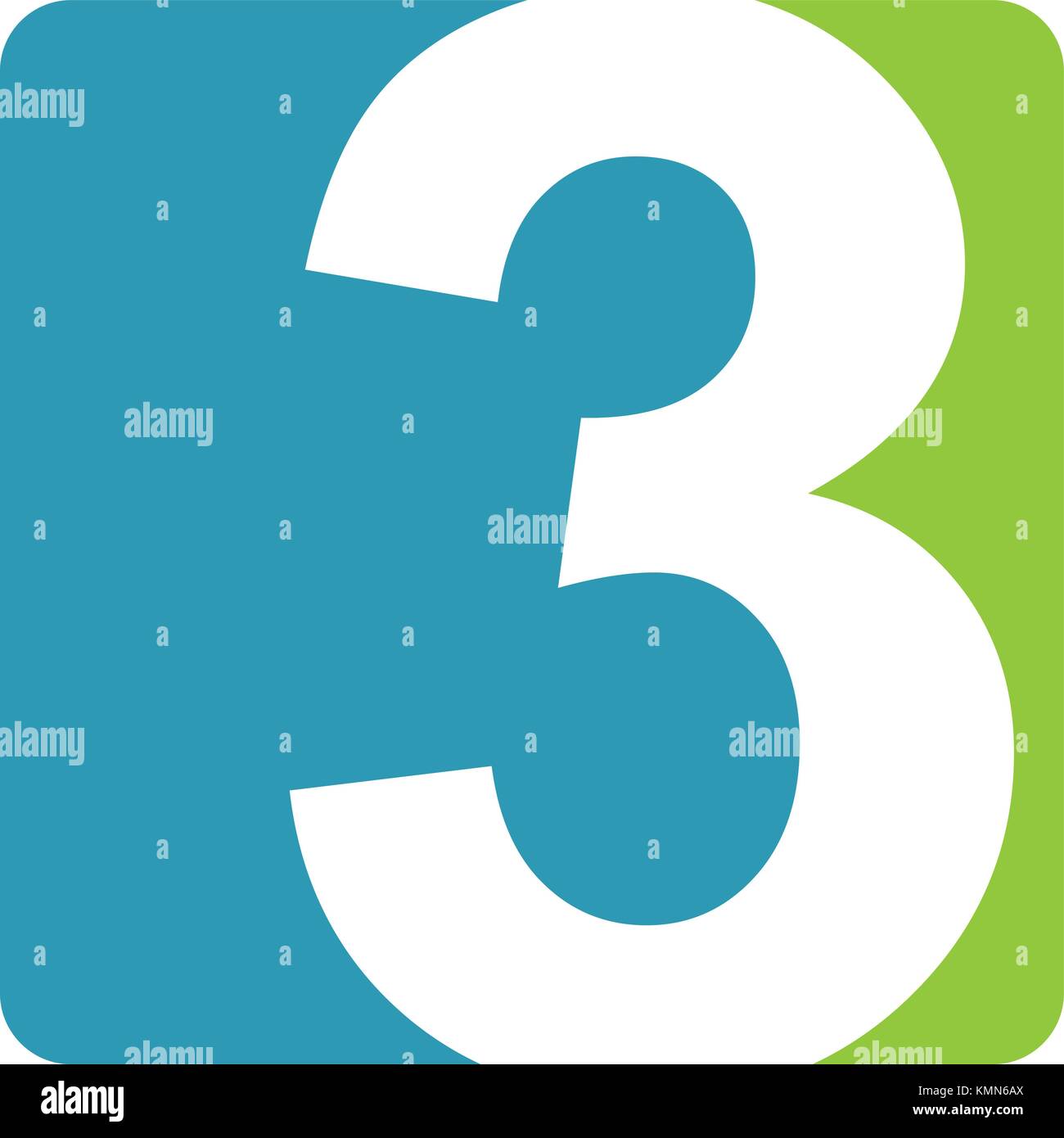 Modern Logo Number 3 Stock Vector Image & Art - Alamy