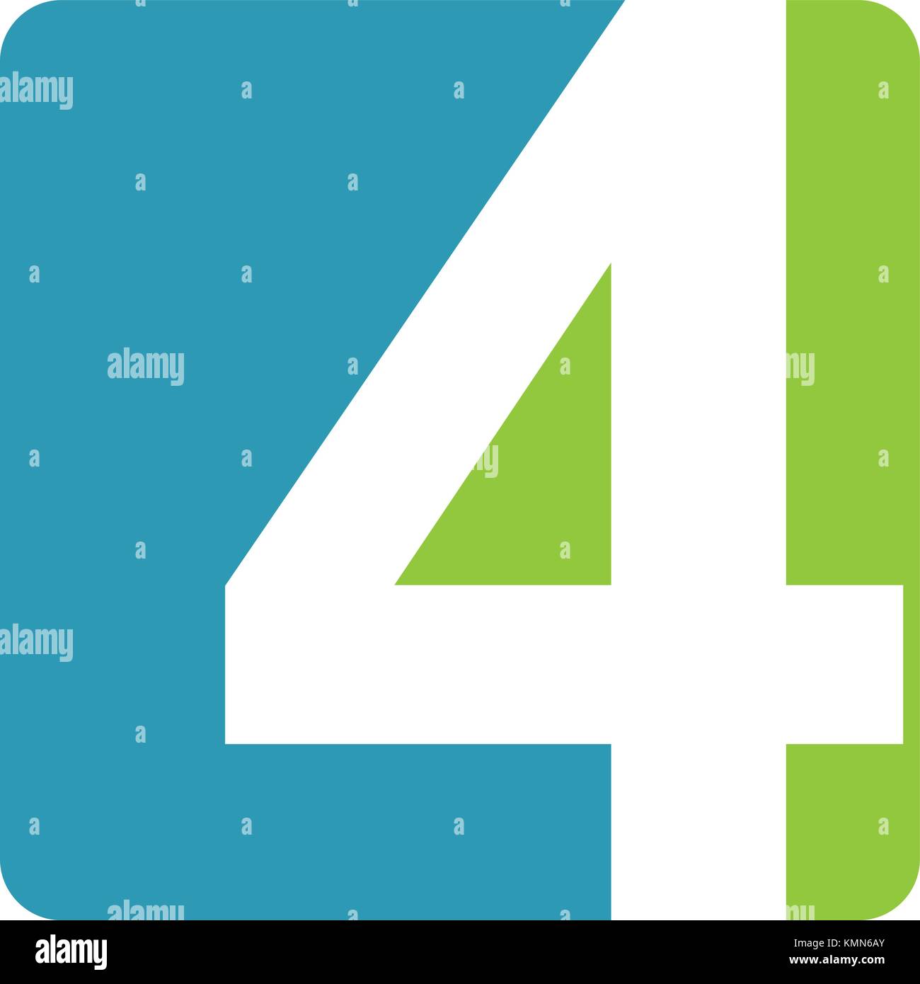 Modern Logo Number 4 Stock Vector Image & Art - Alamy
