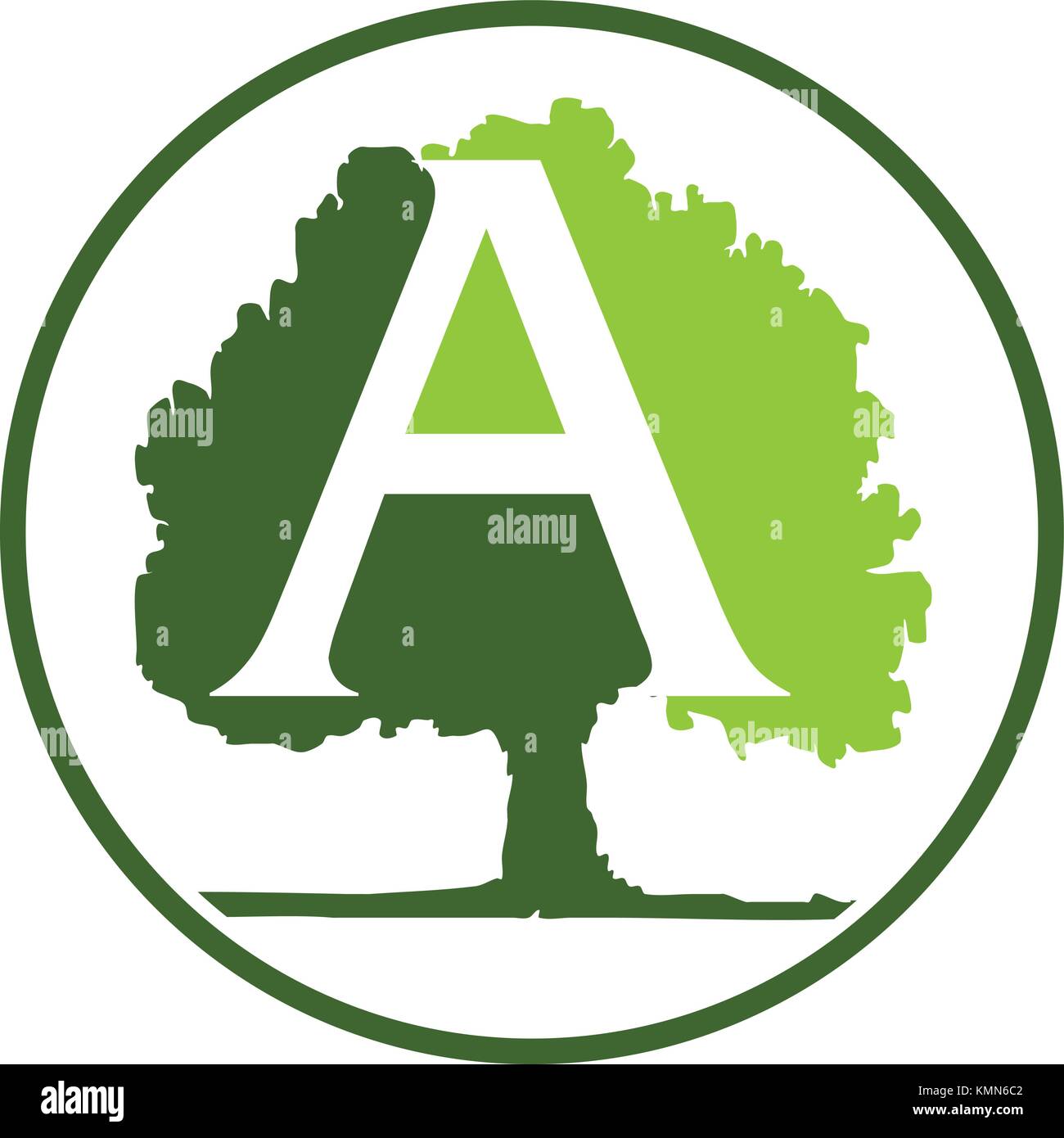 Oak Tree Letter A Stock Vector Image & Art - Alamy