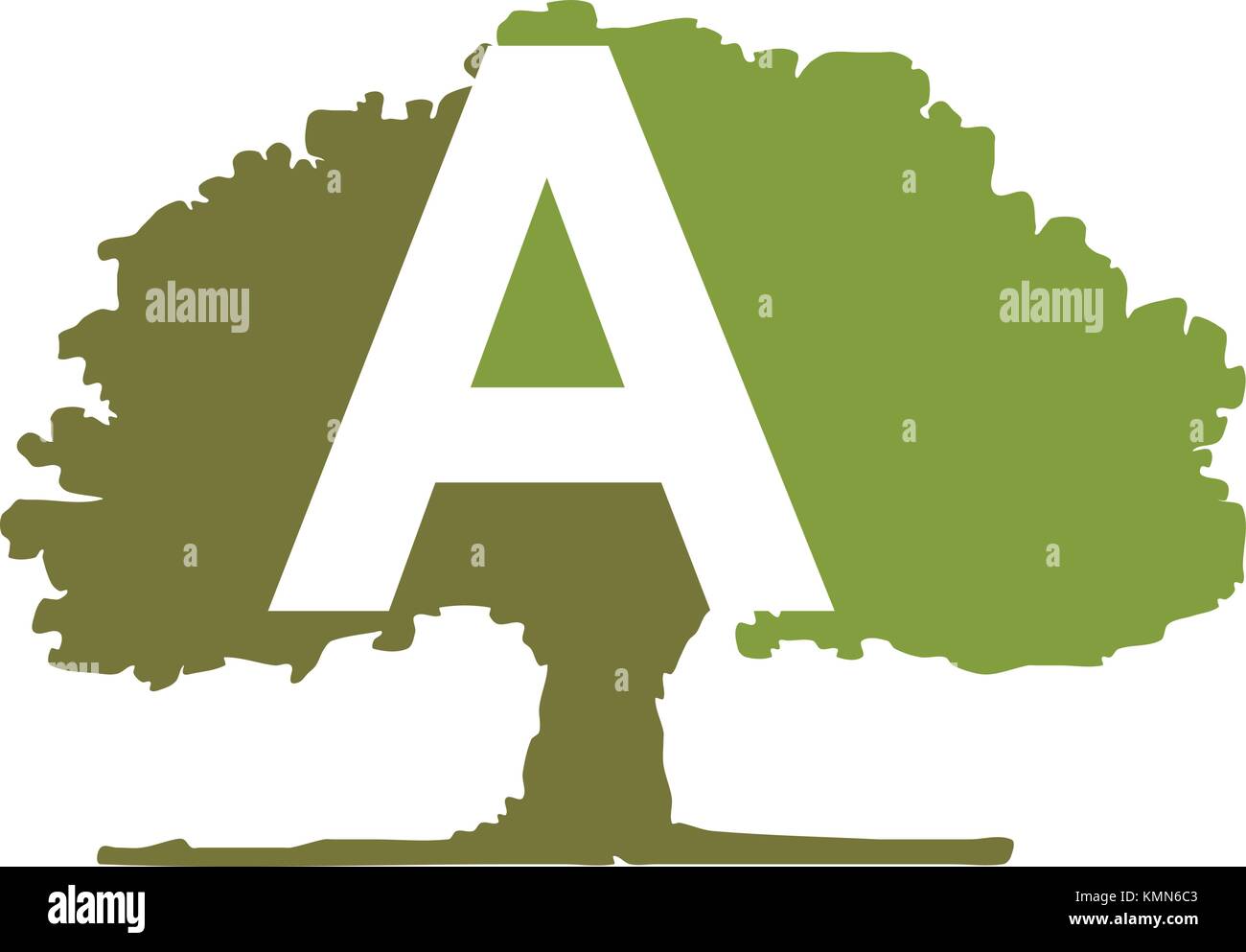 Oak Tree Letter A Stock Vector Image & Art - Alamy