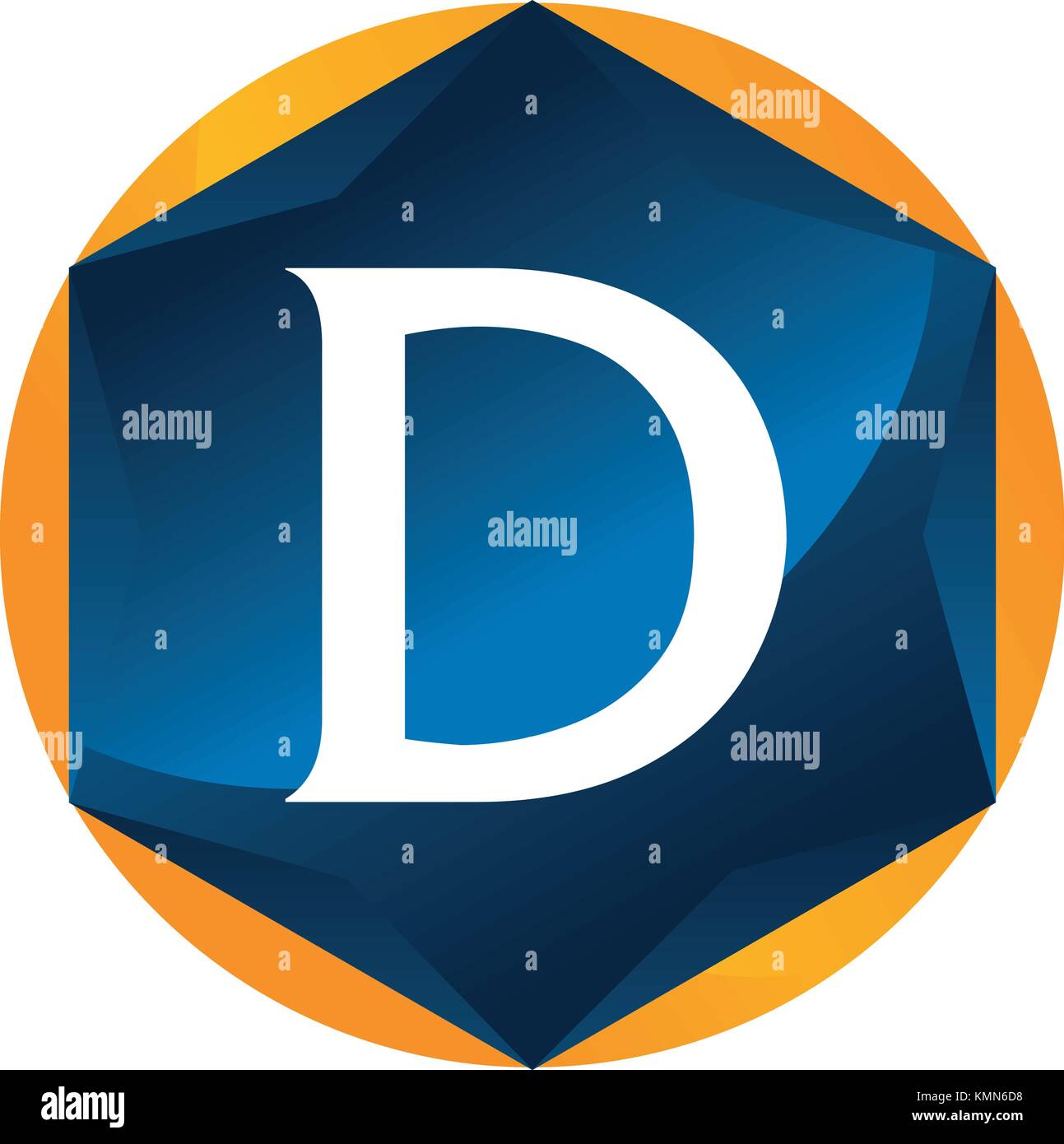 Modern Letter D Stock Vector Image & Art - Alamy