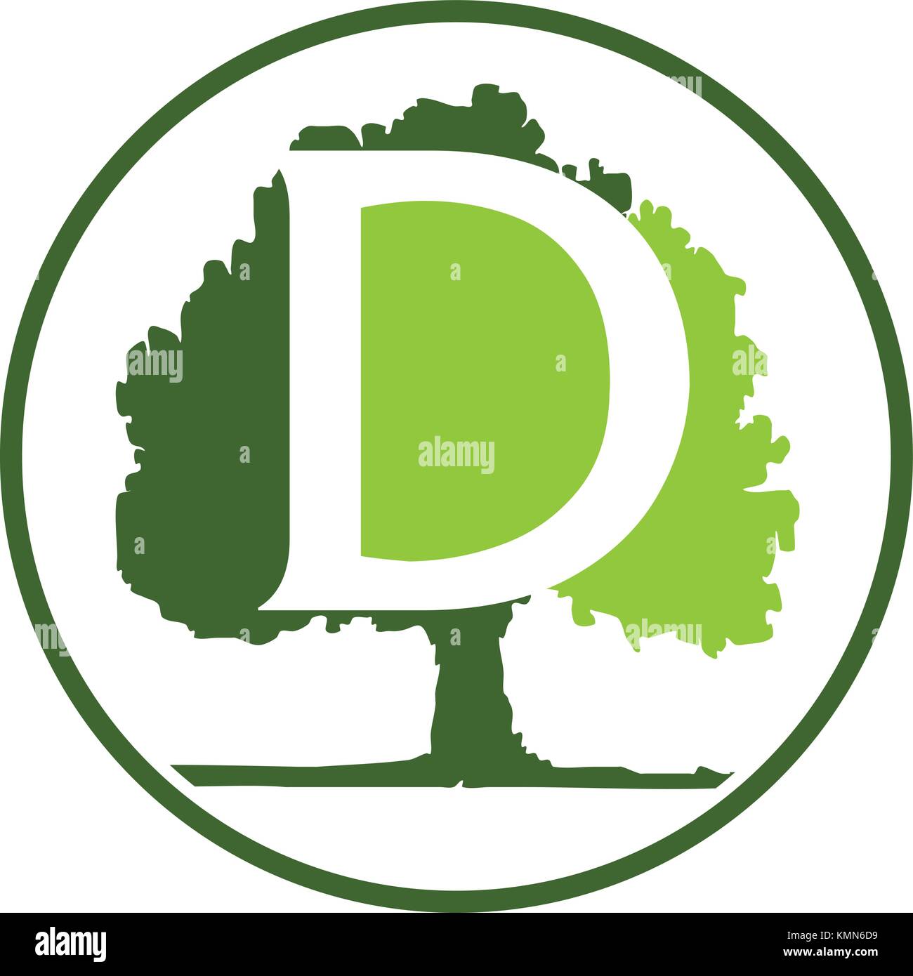 Oak Tree Letter D Stock Vector Image & Art - Alamy