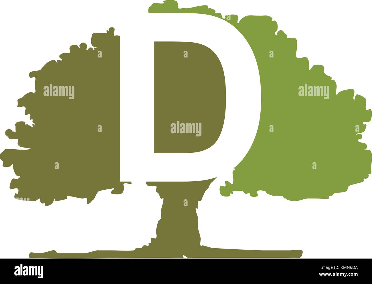 Oak Tree Letter D Stock Vector Image & Art - Alamy