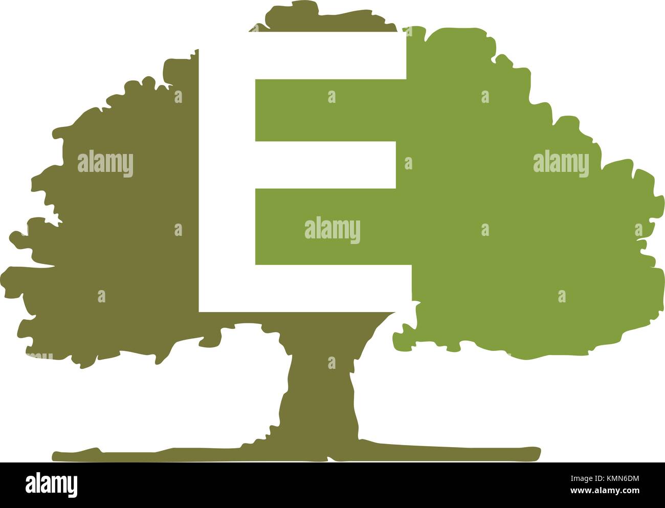 Oak Tree Letter E Stock Vector Image & Art - Alamy