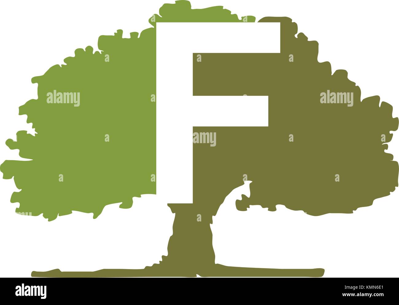 Oak Tree Letter F Stock Vector Image & Art - Alamy