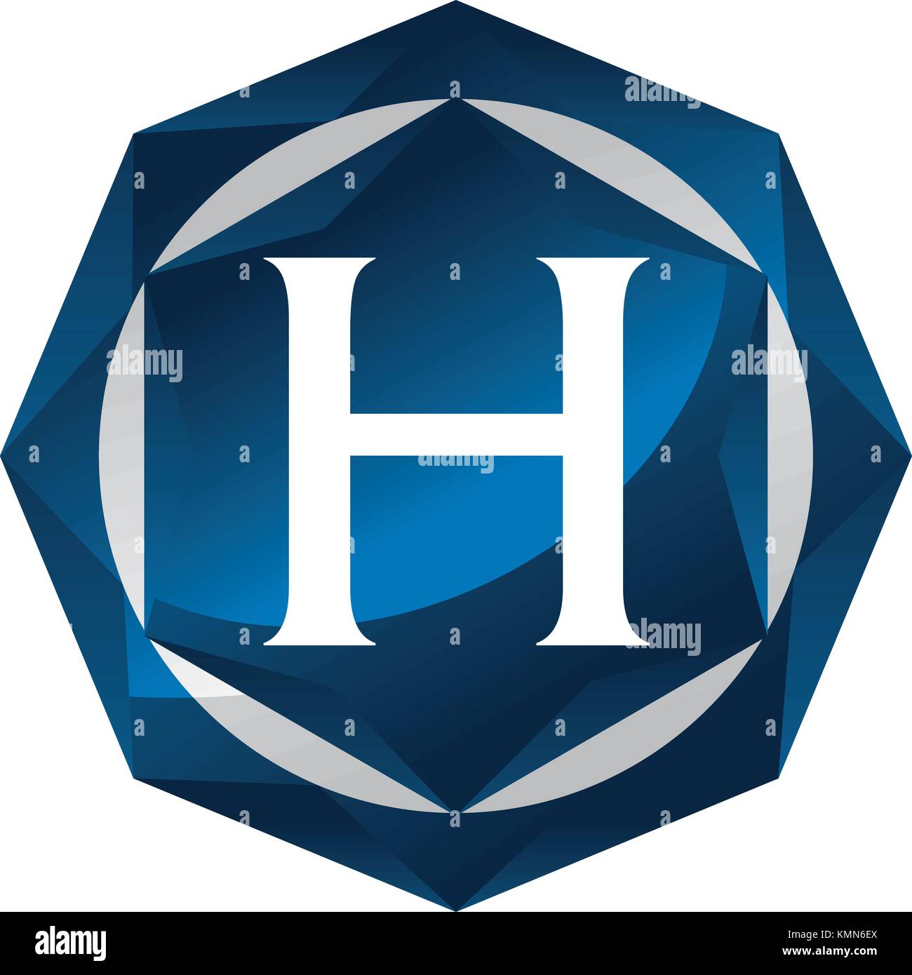 H diamond logo Stock Vector Images - Alamy