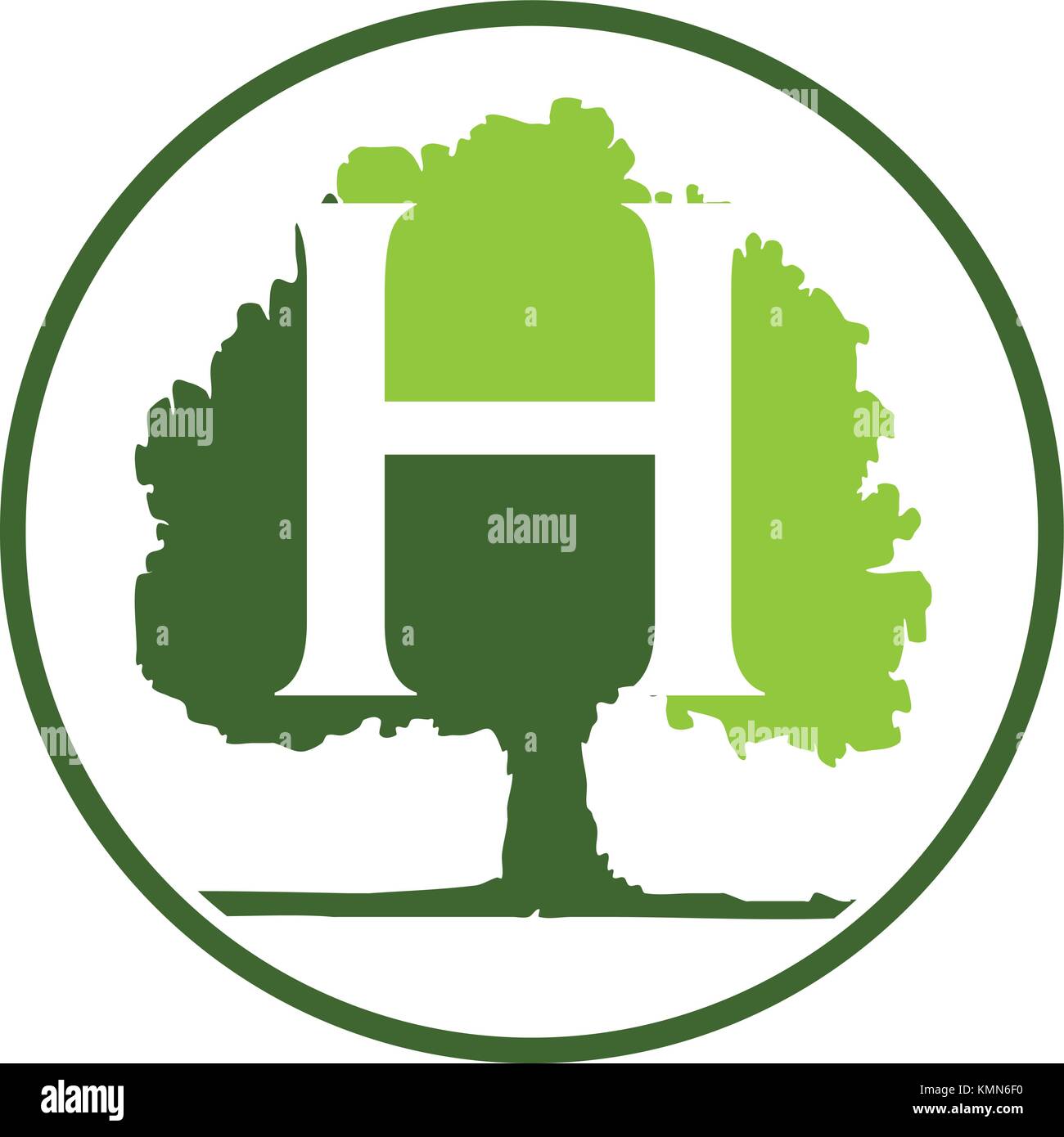 Oak Tree Letter H Stock Vector Image & Art - Alamy