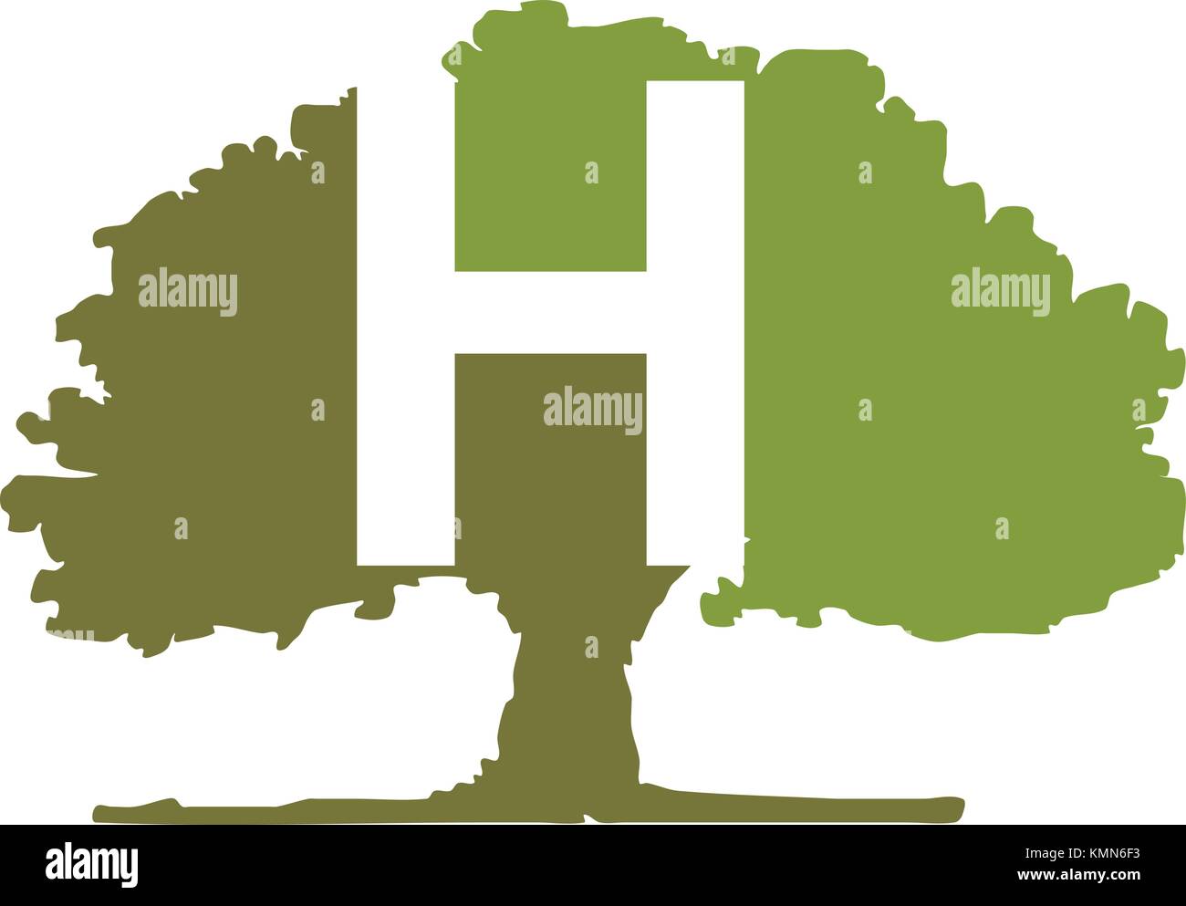 Oak Tree Letter H Stock Vector Image & Art - Alamy