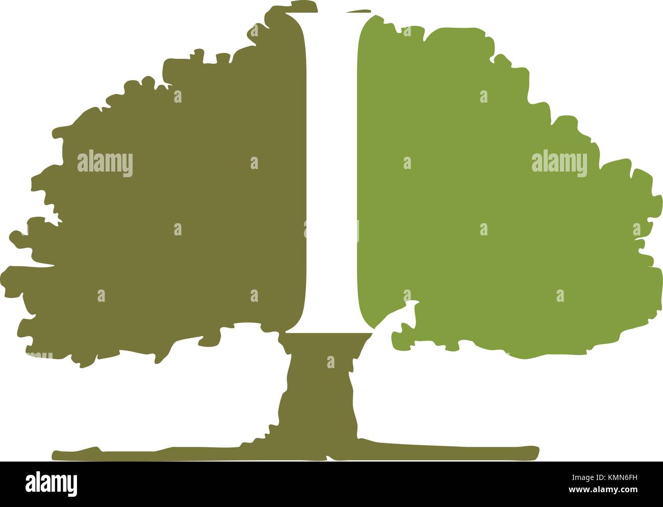Oak Tree Letter I Stock Vector Image & Art - Alamy