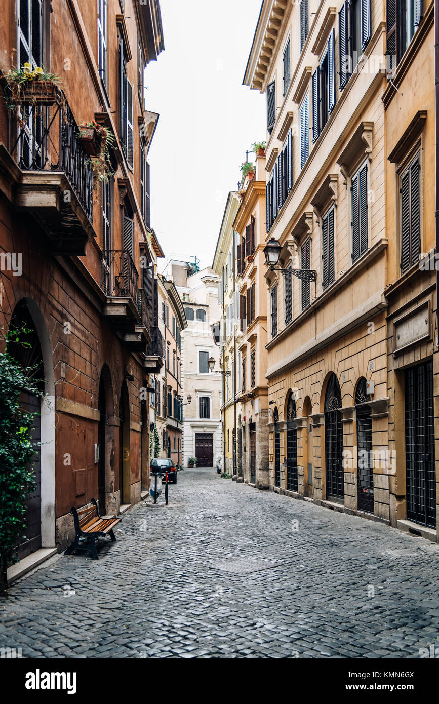 Picturesque street in Rome Stock Photo - Alamy