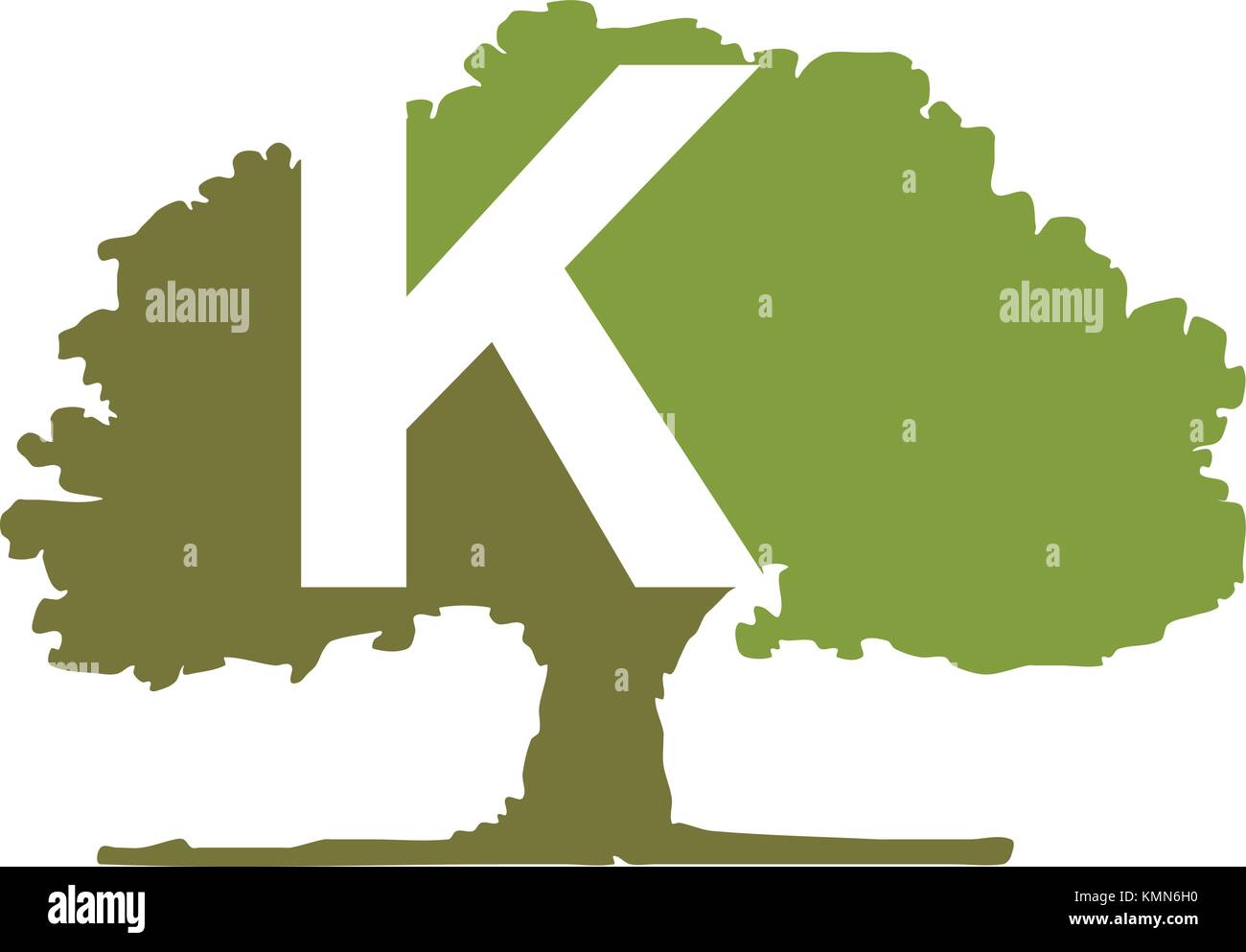 Oak Tree Letter K Stock Vector Image & Art - Alamy