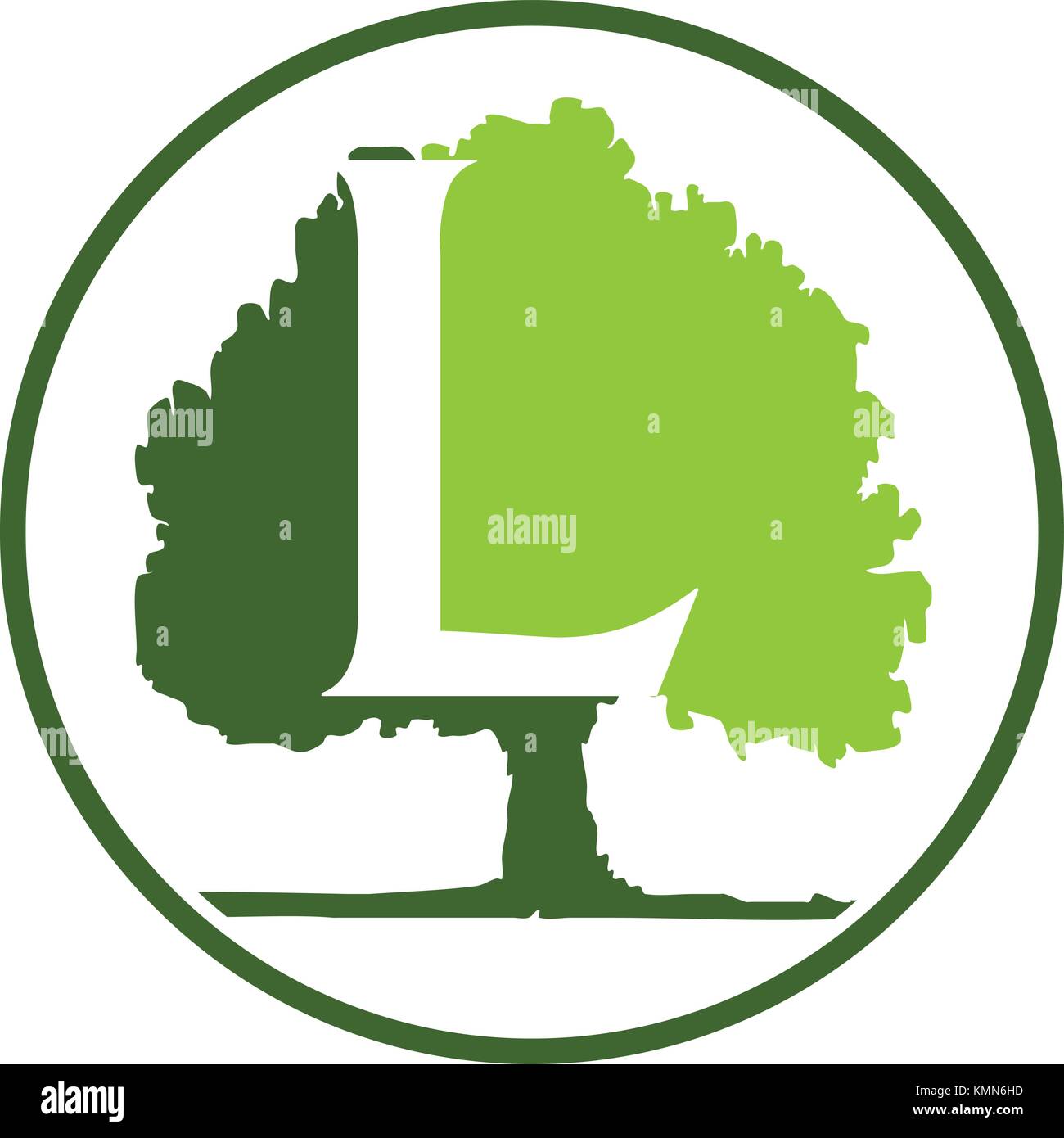 Oak Tree Letter L Stock Vector Image & Art - Alamy