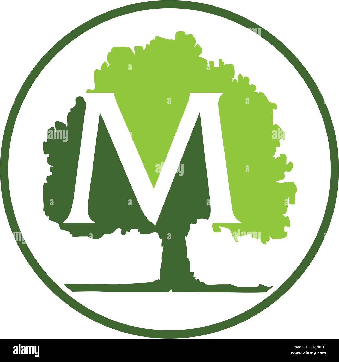 Oak Tree Letter M Stock Vector Image & Art - Alamy