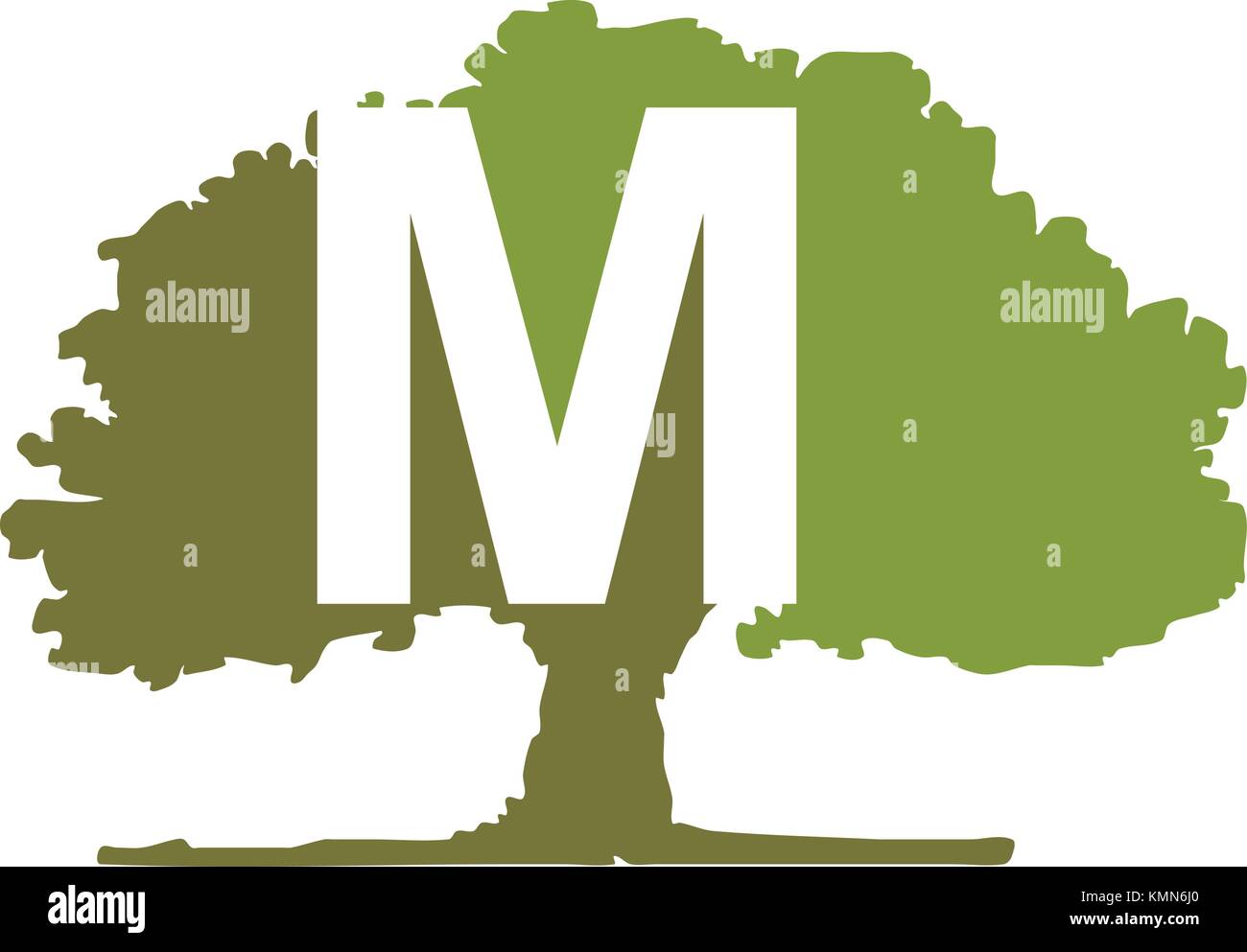 Oak Tree Letter M Stock Vector Image & Art - Alamy