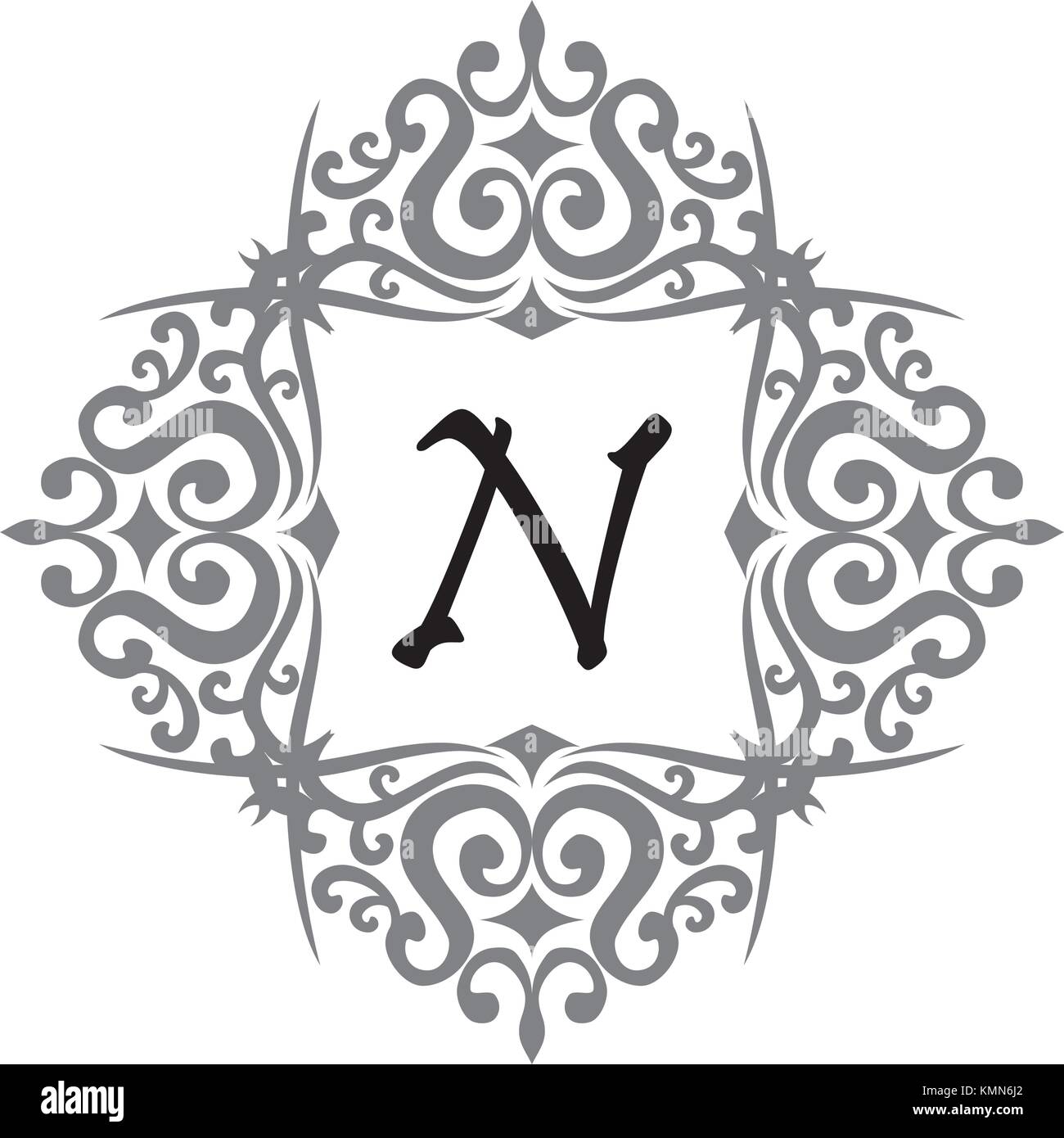 Modern Letter N Stock Vector Image & Art - Alamy