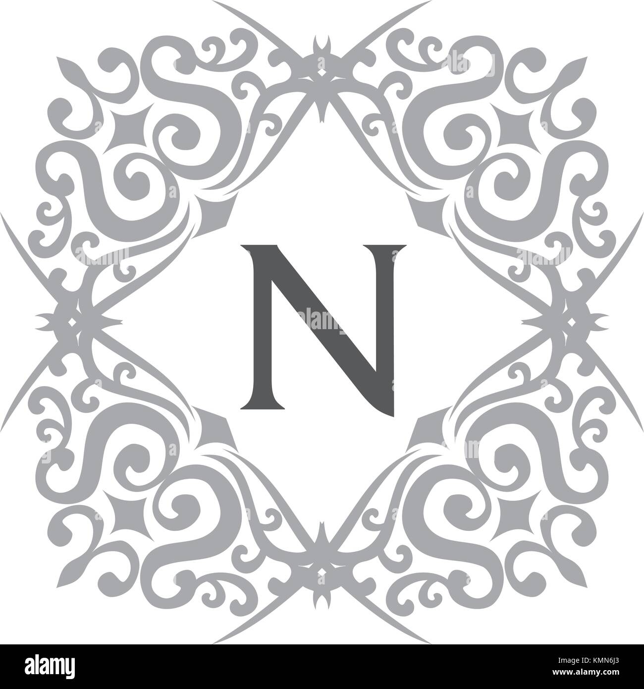 Modern Letter N Stock Vector Image & Art - Alamy