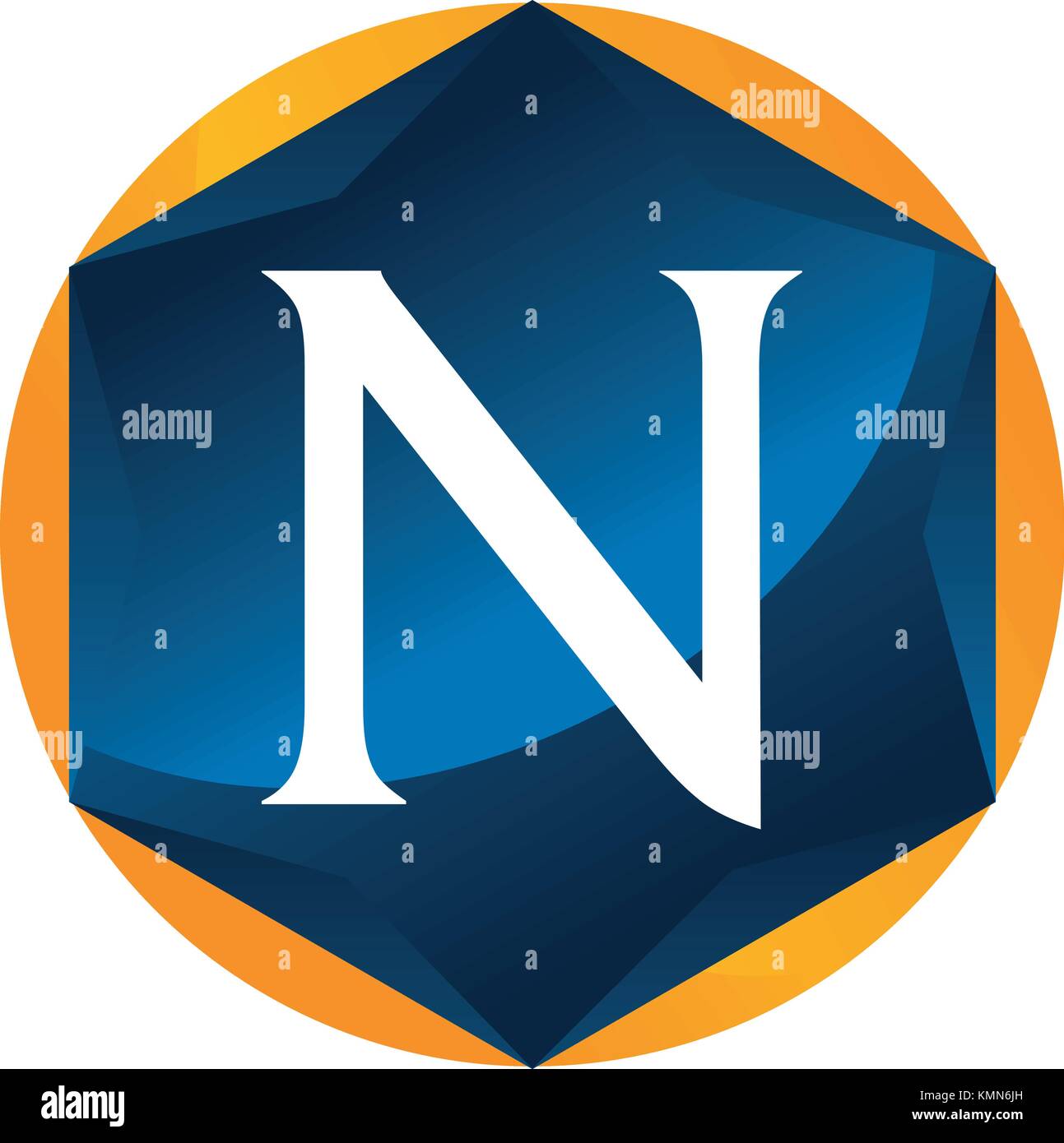 Modern Letter N Stock Vector Image & Art - Alamy