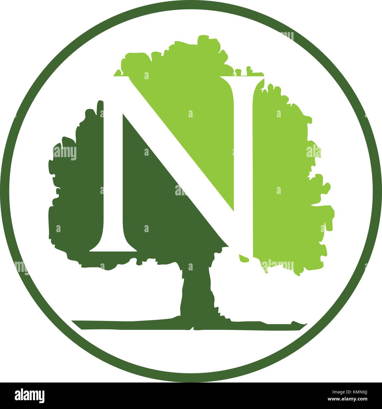 Letter n oak leaf hi-res stock photography and images - Alamy