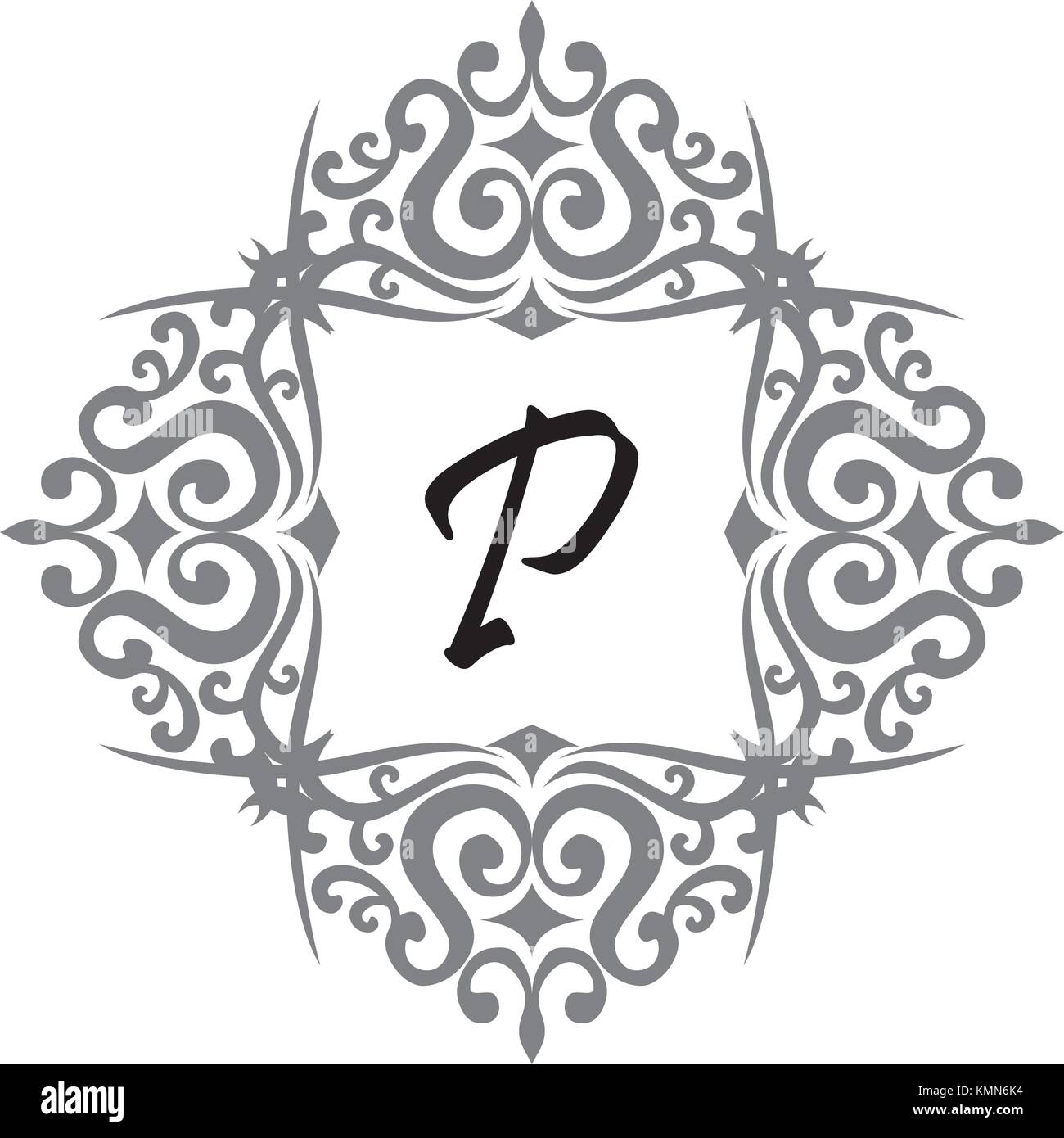 Modern Letter P Stock Vector Image & Art - Alamy
