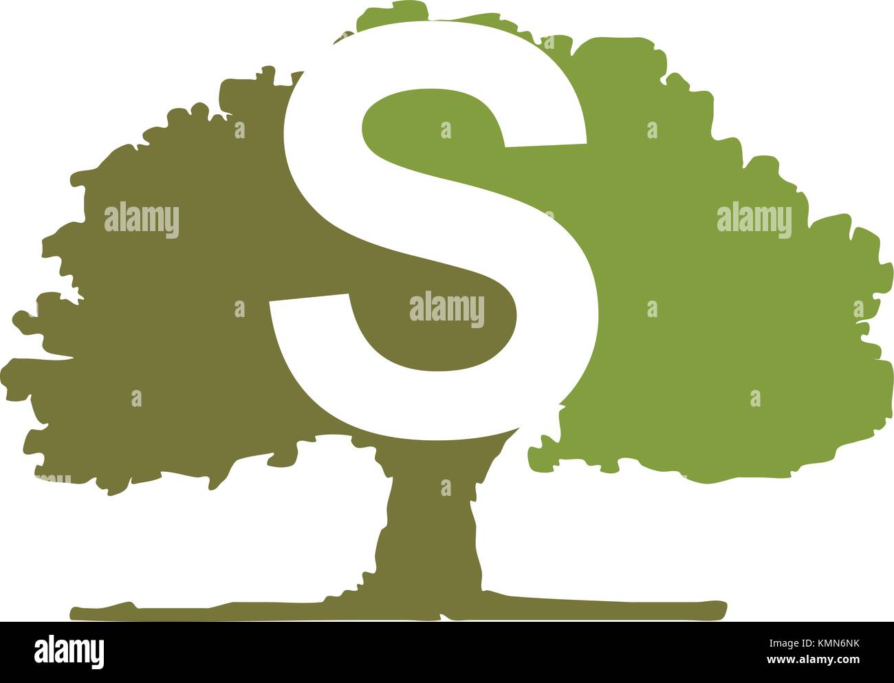 Oak Tree Letter S Stock Vector Image & Art - Alamy