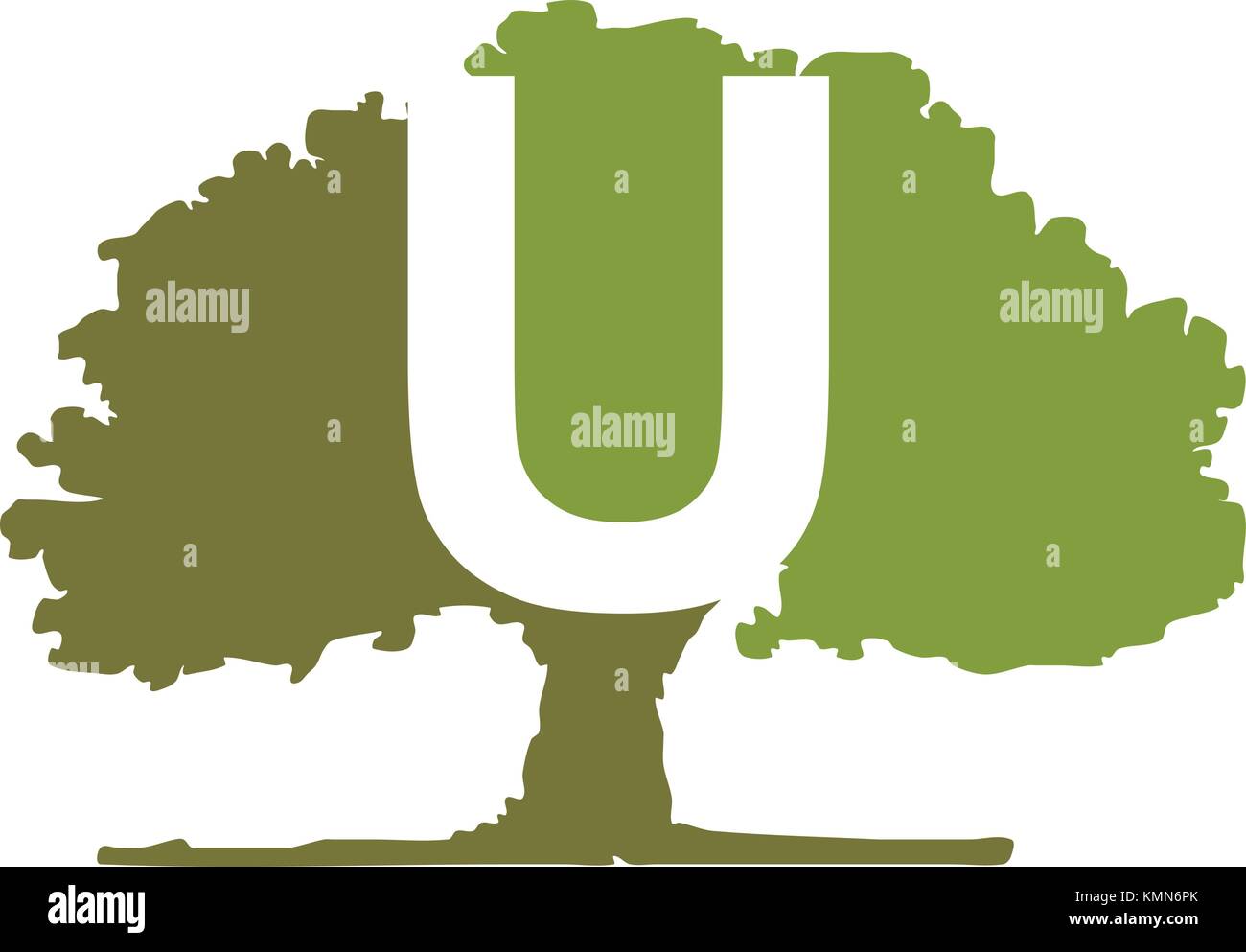 Oak Tree Letter U Stock Vector Image & Art - Alamy