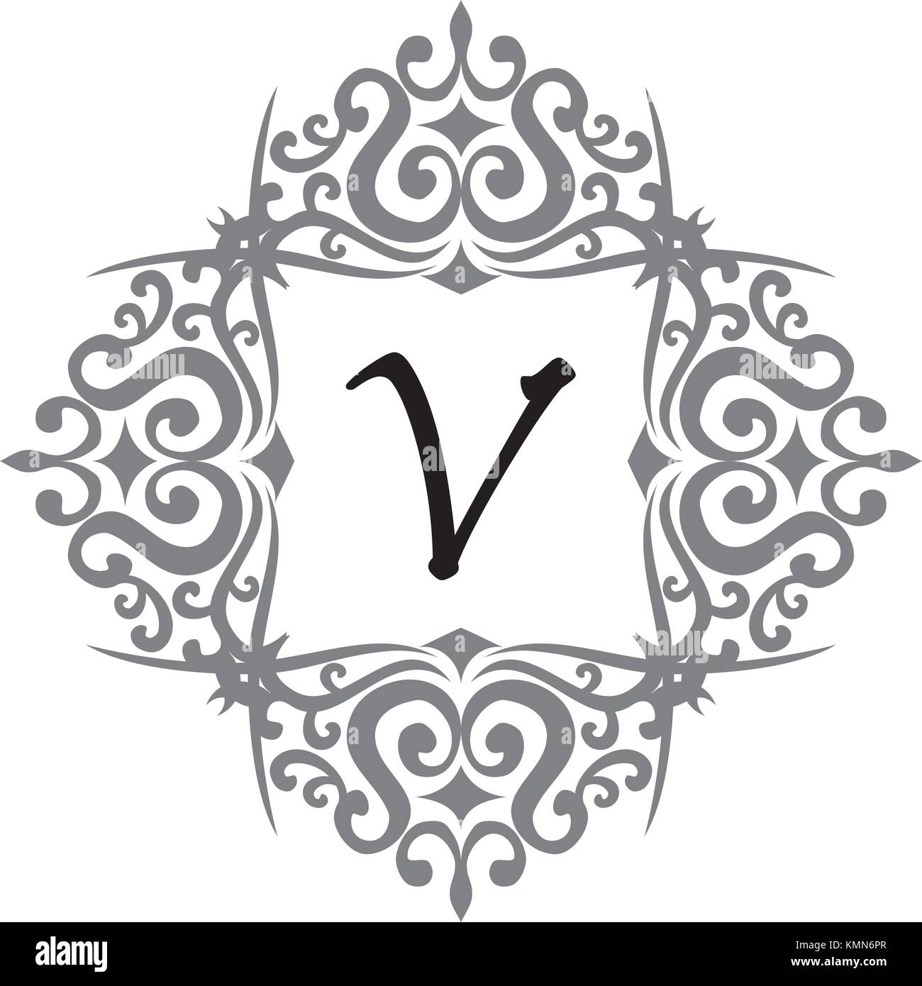 Modern Letter V Stock Vector Image & Art - Alamy