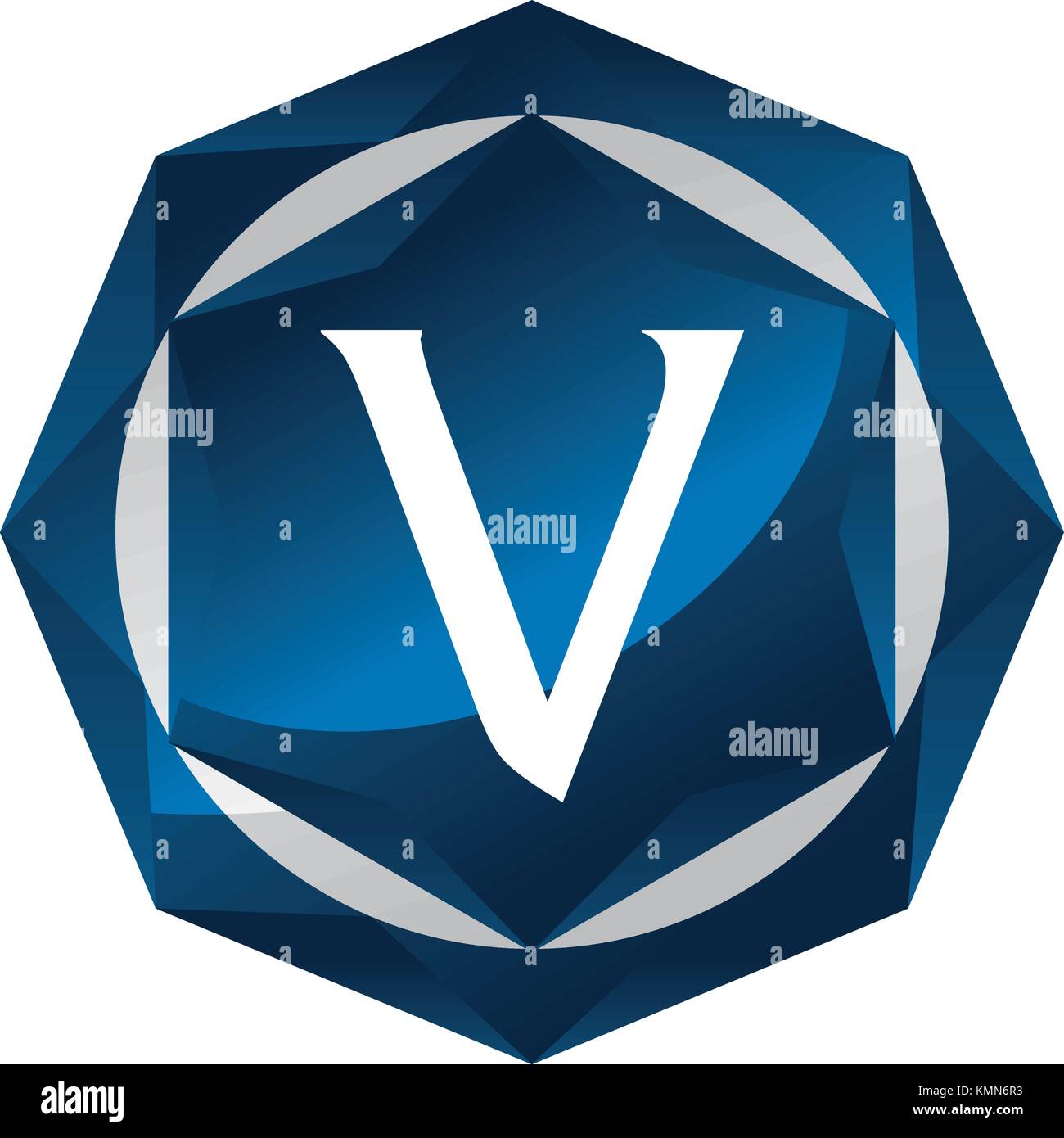 Modern Letter V Stock Vector Image & Art - Alamy