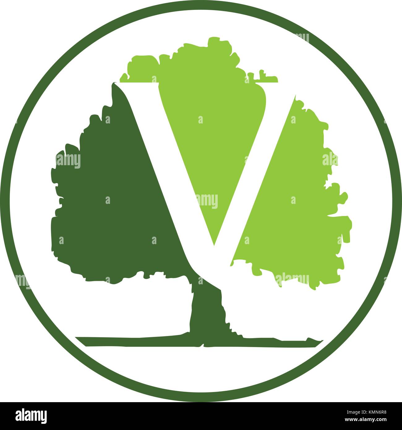 Oak Tree Letter V Stock Vector Image & Art - Alamy