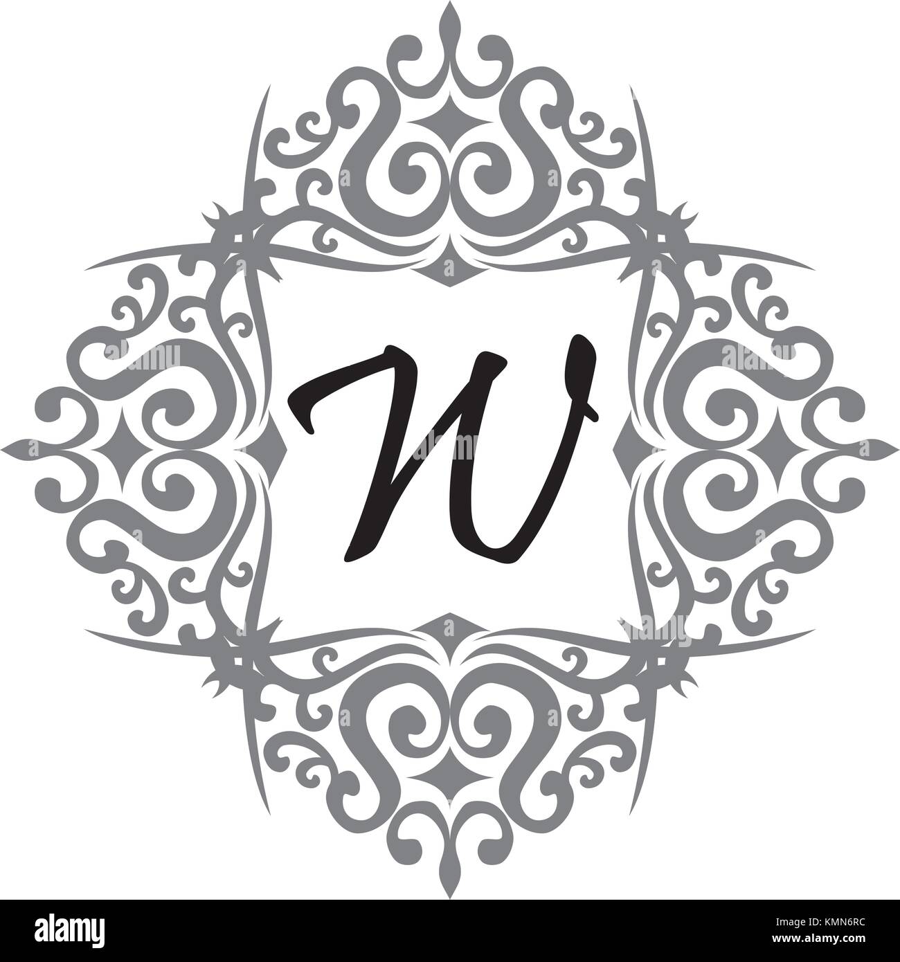 Modern Letter W Stock Vector Image & Art - Alamy
