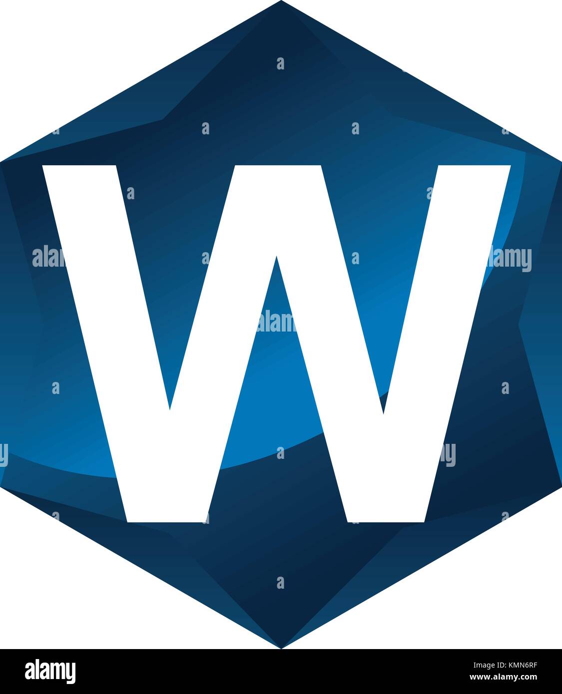 Modern Letter W Stock Vector Image & Art - Alamy